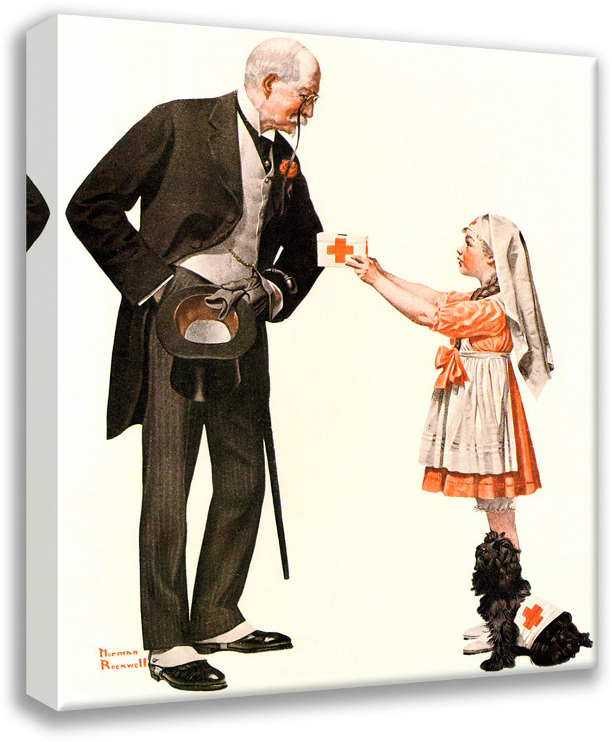 Lark Manor™ Red Cross Volunteer by Norman Rockwell Gallery Wrapped ...
