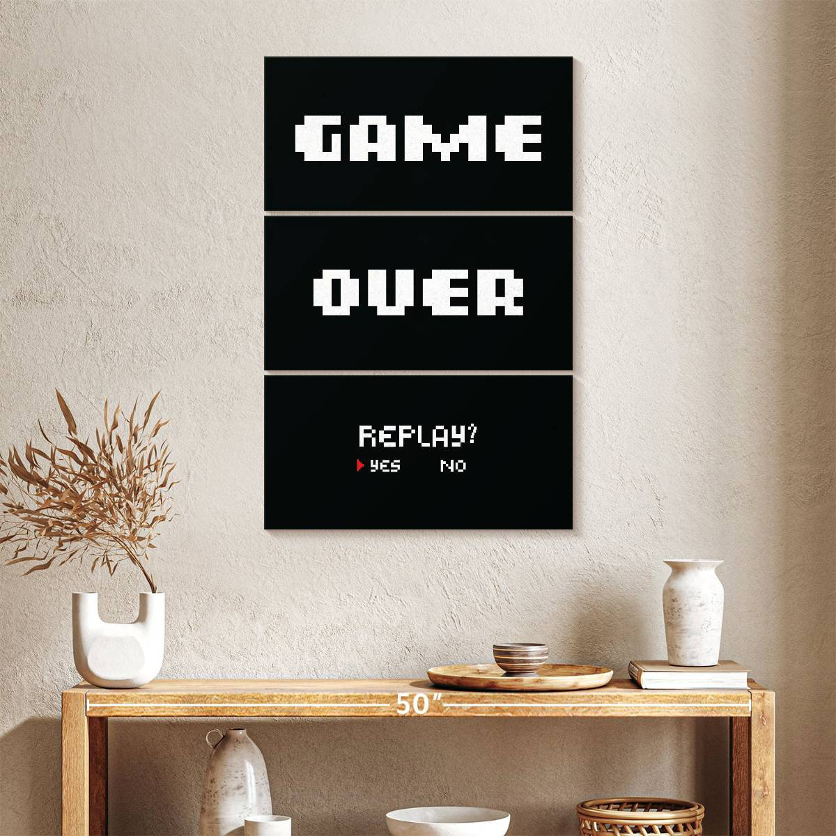 Trinx Kema Game Over Replay Wall Sign | Wayfair