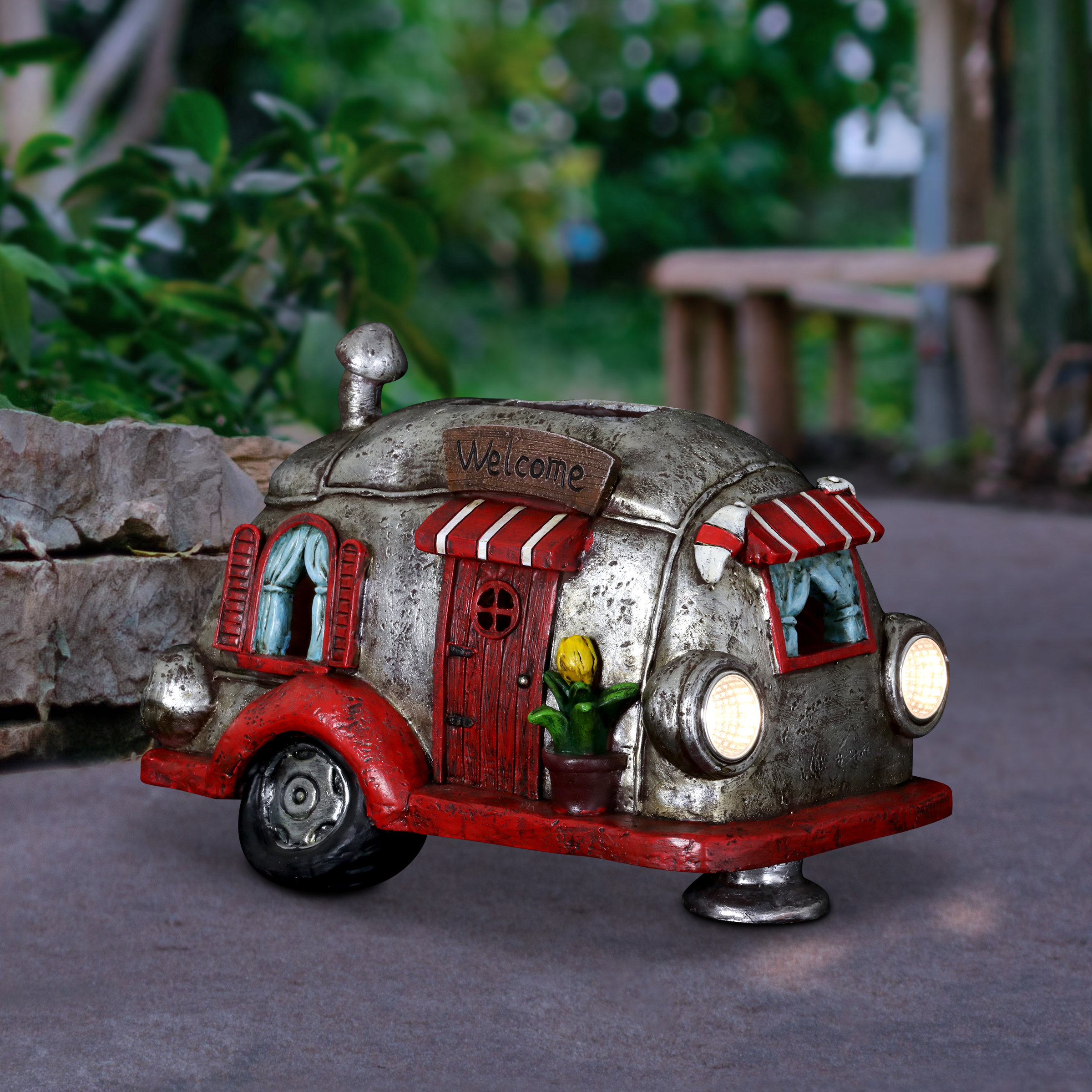 Exhart Solar Retro Camper Garden Statue & Reviews - Wayfair Canada