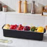 Prep & Savour Chilled Condiment Server 6 Compartment Cold Serving Tray ...