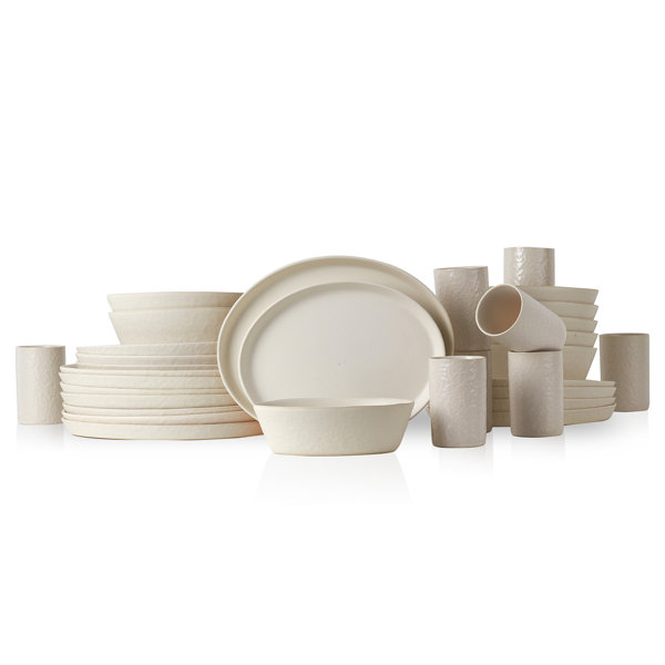 Stone by Mercer Project Katachi 32-Piece Dinnerware Set Stoneware ...