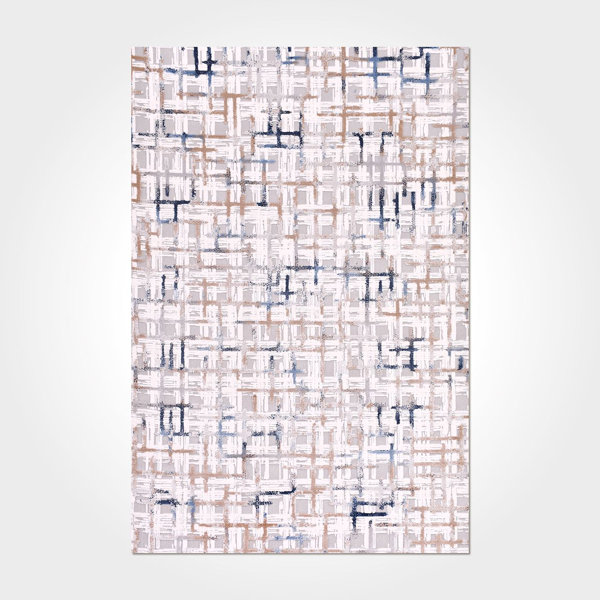 Williston Forge Alyta Geometric Machine Woven Navy Area Rug | Wayfair.co.uk