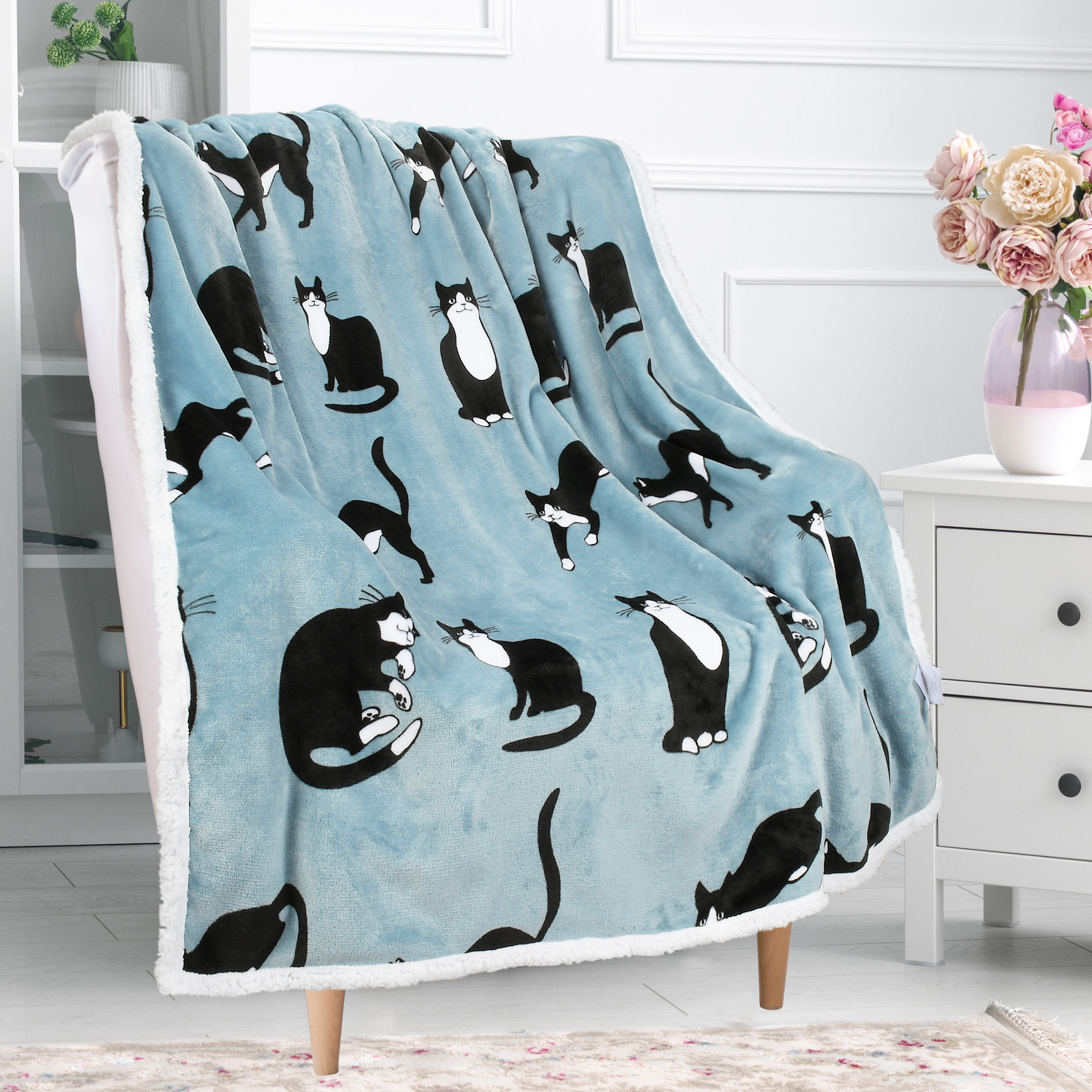 Tirrinia Cute Wonder Cat Throw Blanket, Throw Size 50" x 60", Bedding ...