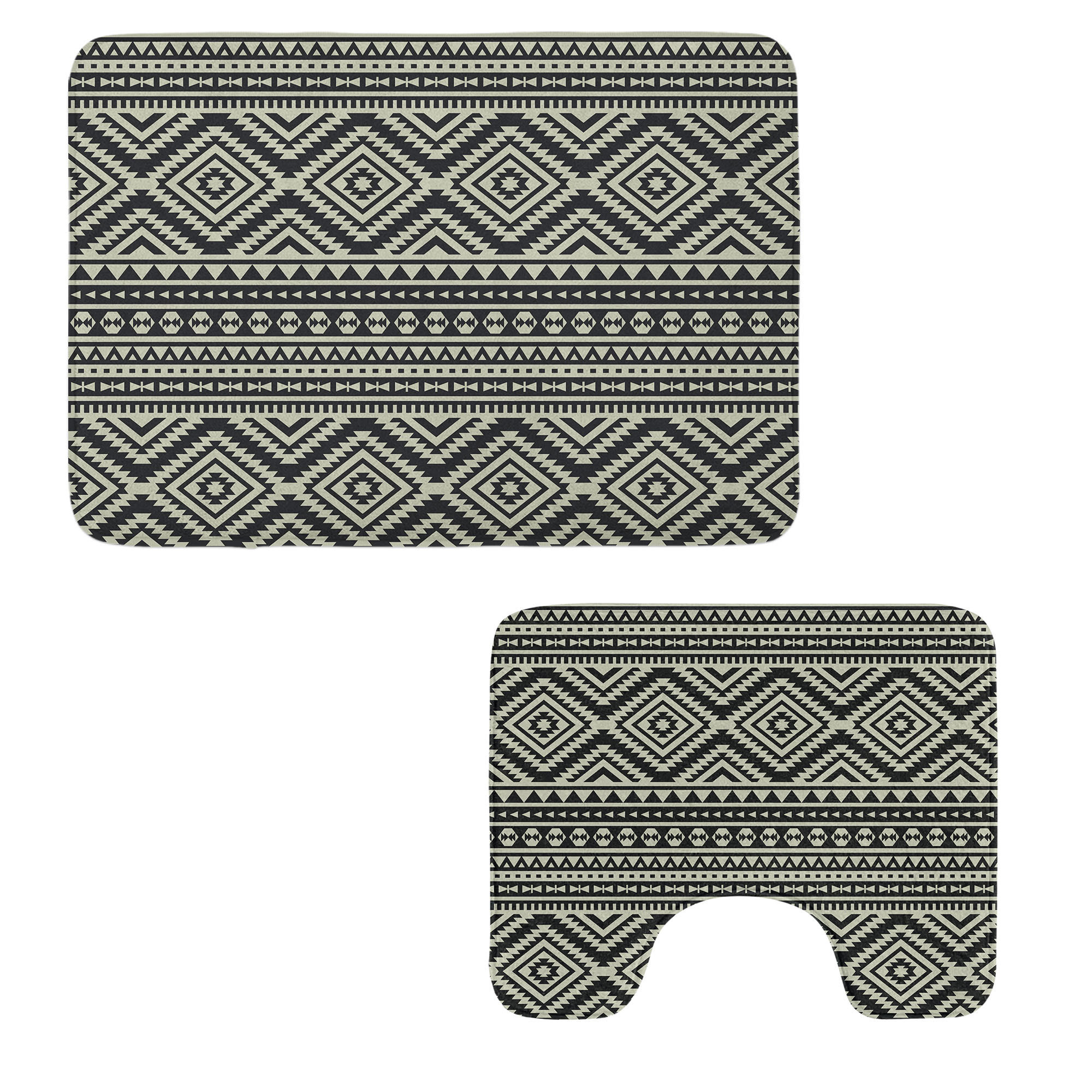 Dakota Fields Southwestern Bathroom Rug Set 2 Pieces Rectangle ...