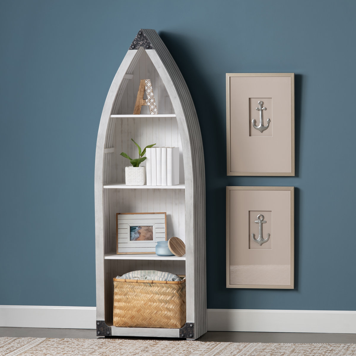 Longshore Tides 3 Shelf Boat Etagere_Bookshelf | Wayfair