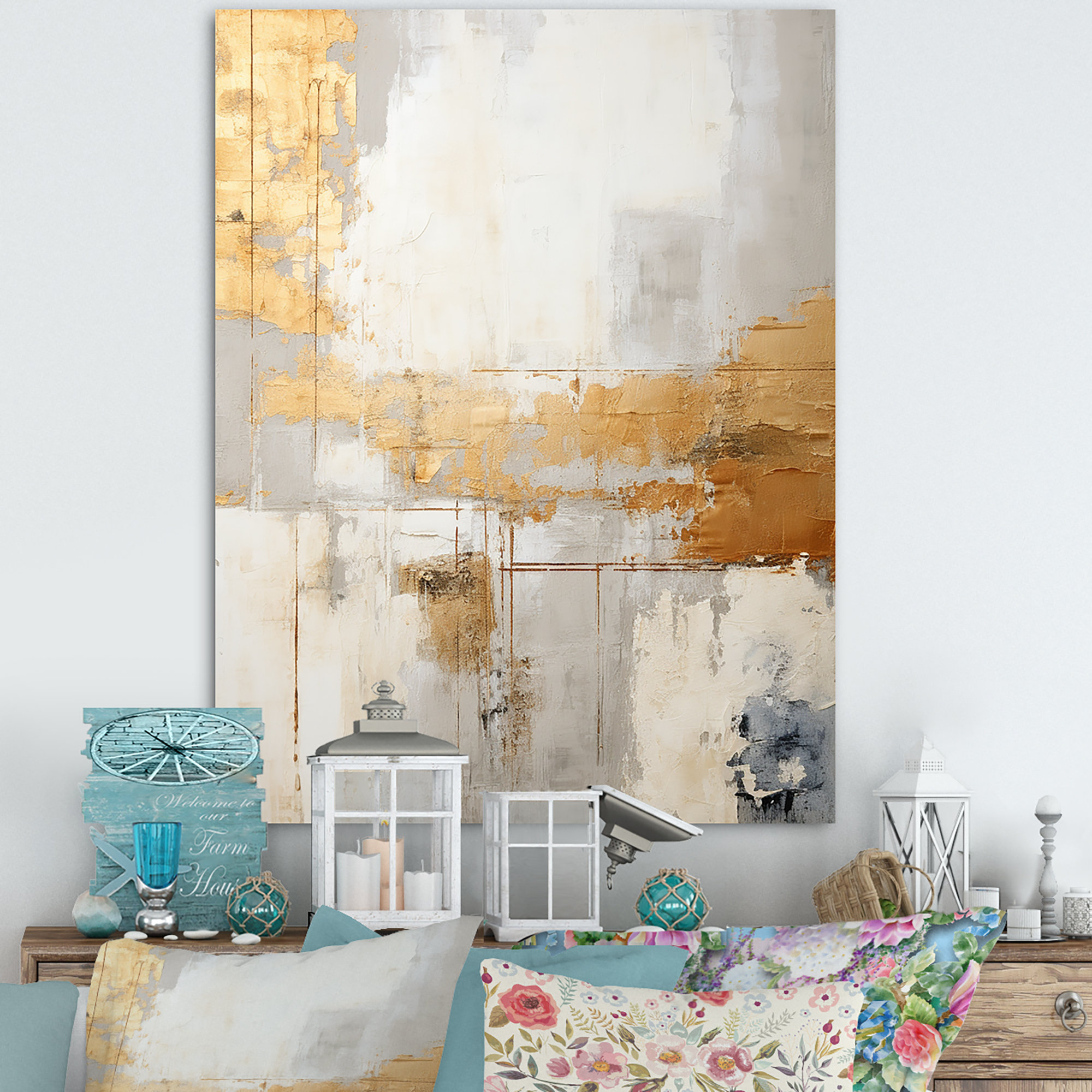 Wrought Studio Lakehouse Foilage Solitude II - Abstract Canvas Prints ...