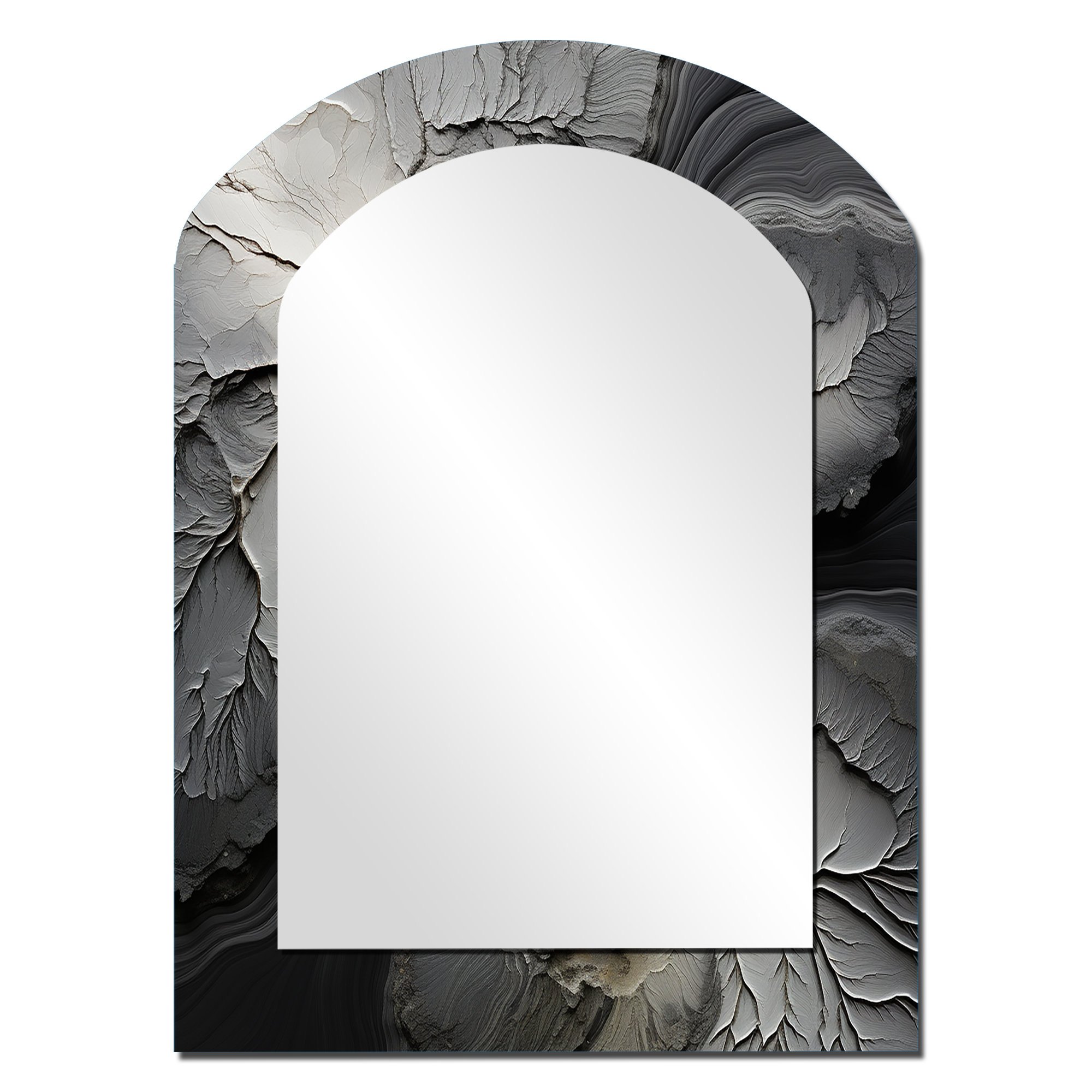 East Urban Home Shattered Stone Geode Minimalism - Large Arched Wall ...