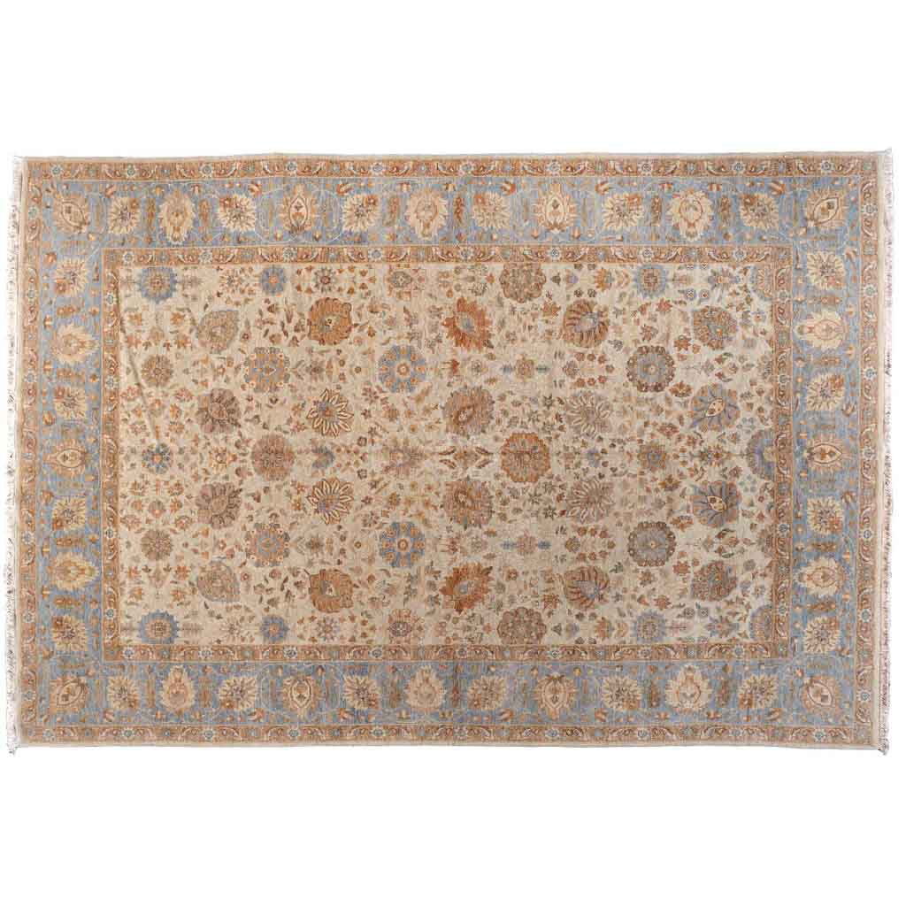 Aga John Oriental Rugs One-of-a-Kind Hand-Knotted Blue/Beige 10' x 14 ...