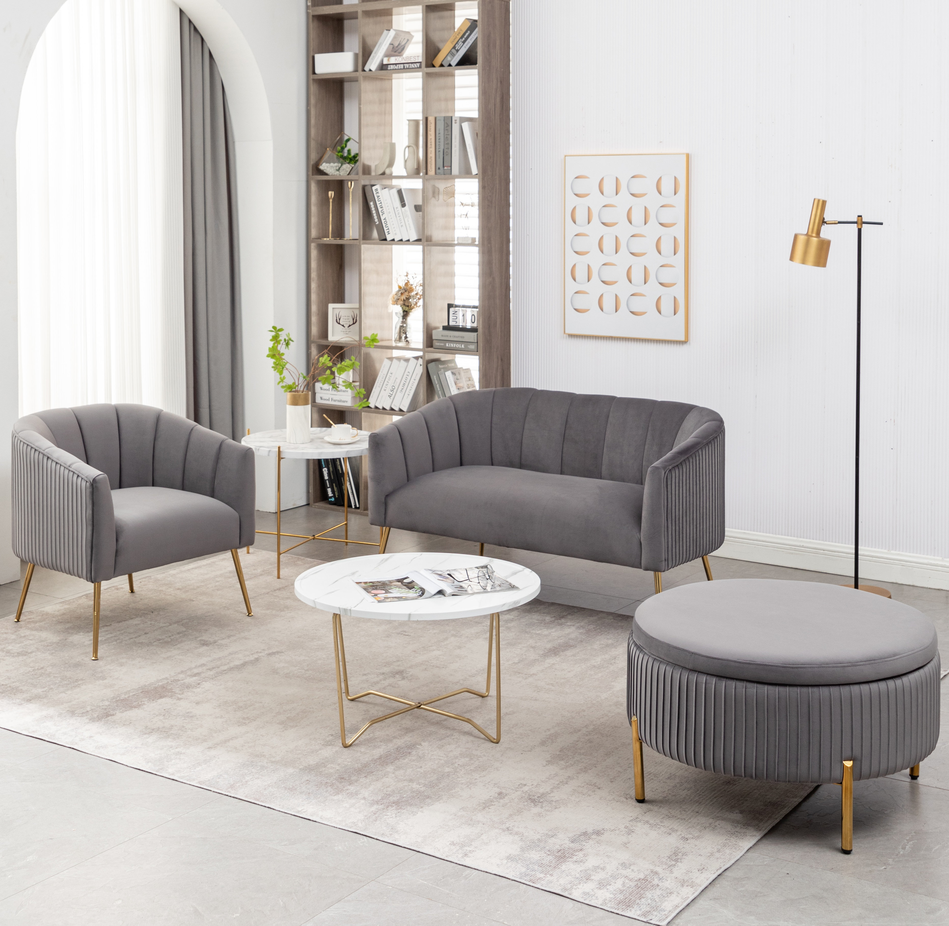 Mercer41 Marecz 3 Piece Velvet Living Room Set | Wayfair