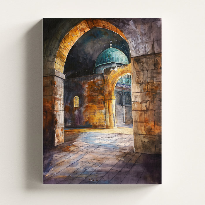 Ivy Bronx Palestine Masjid Al Aqsa Canvas Wall Art | Islamic Wall Art ...