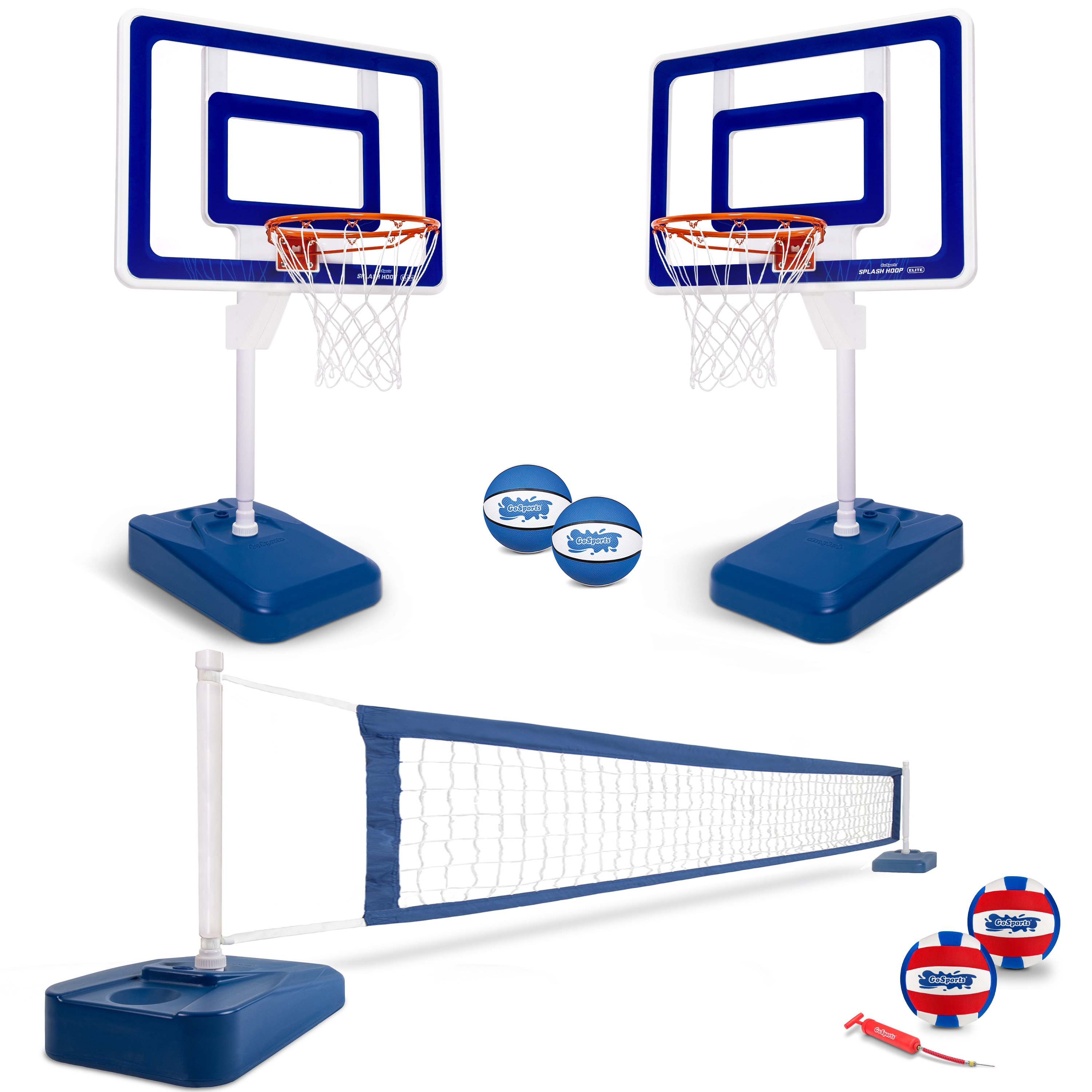GoSports Splash Hoop ELITE 2-in-1 Full Court Pool Basketball ...