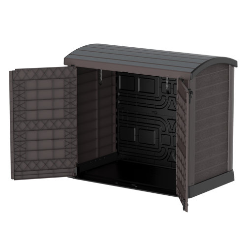 Duramax Arc Lid Rattan Horizontal Garbage Shed & Reviews | Wayfair