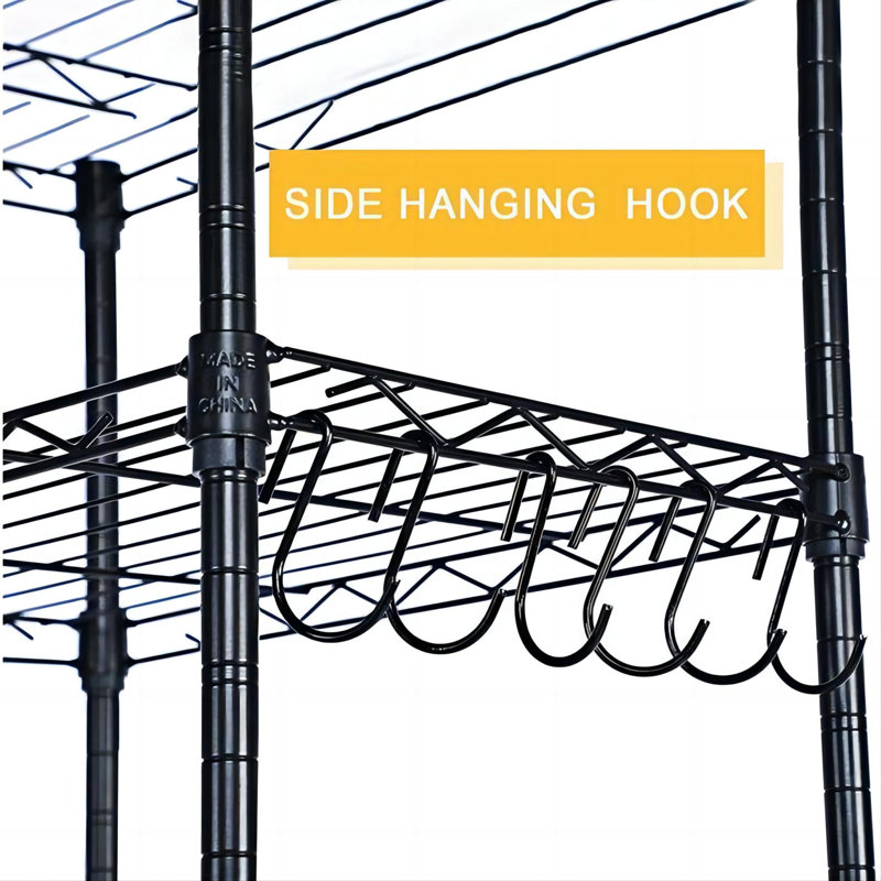 Rebrilliant Madilyne 63" Tall 6-Shelf Wire Bookcase on Wheels | Wayfair