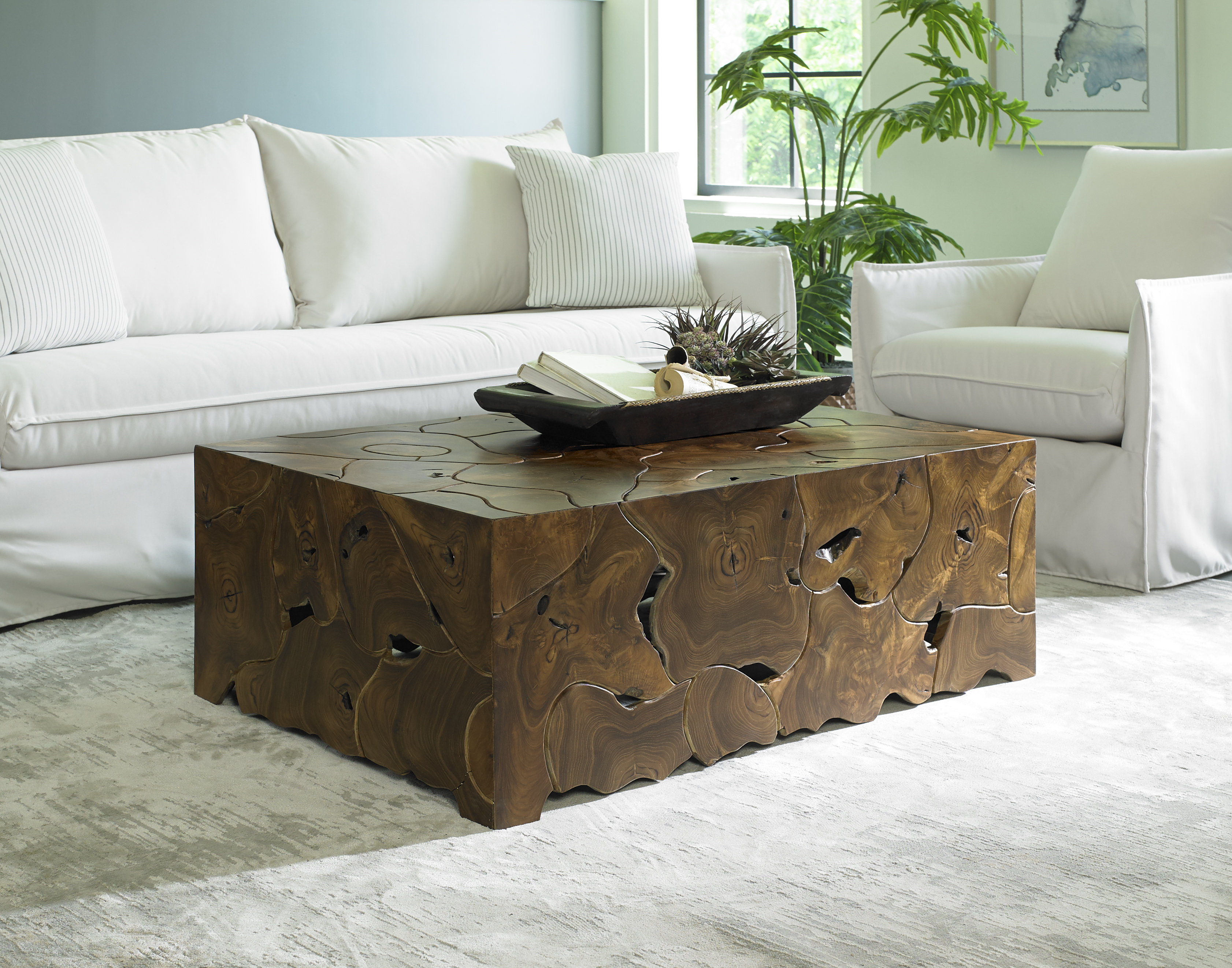 Padmas Plantation Teak Root Rectangular Coffee Table - Wayfair Canada