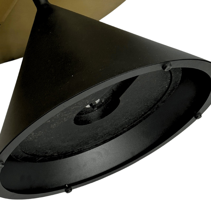Mercer41 Modern Klotild Black/Gold Cone Base Round 19.68" Steel Tray ...