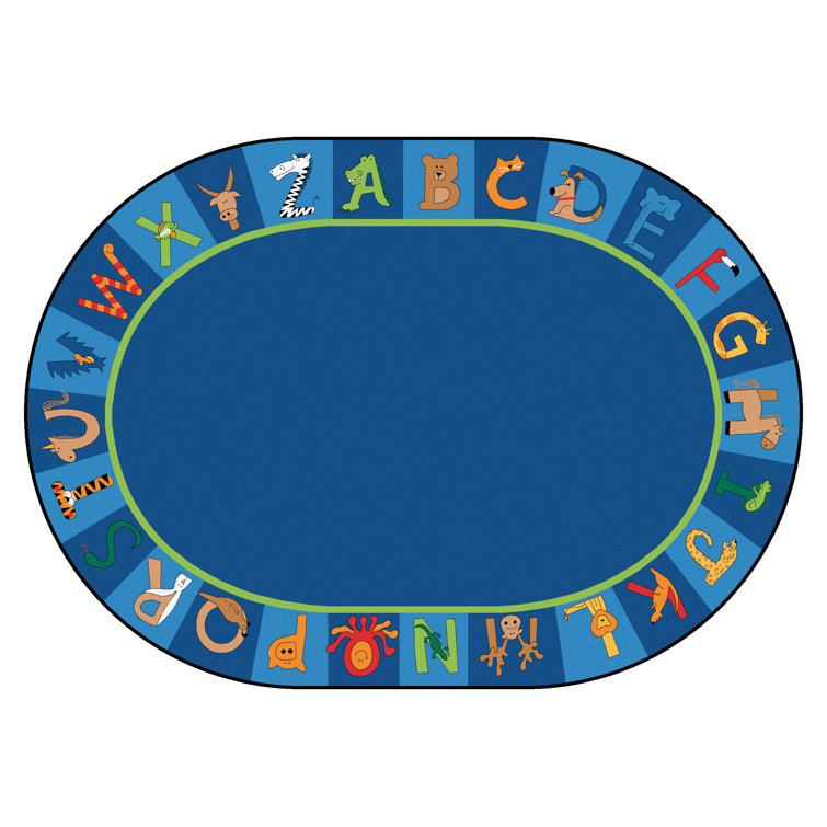 Carpets for Kids A To Z Animal Classroom Seating Premium Tufted Blue ...