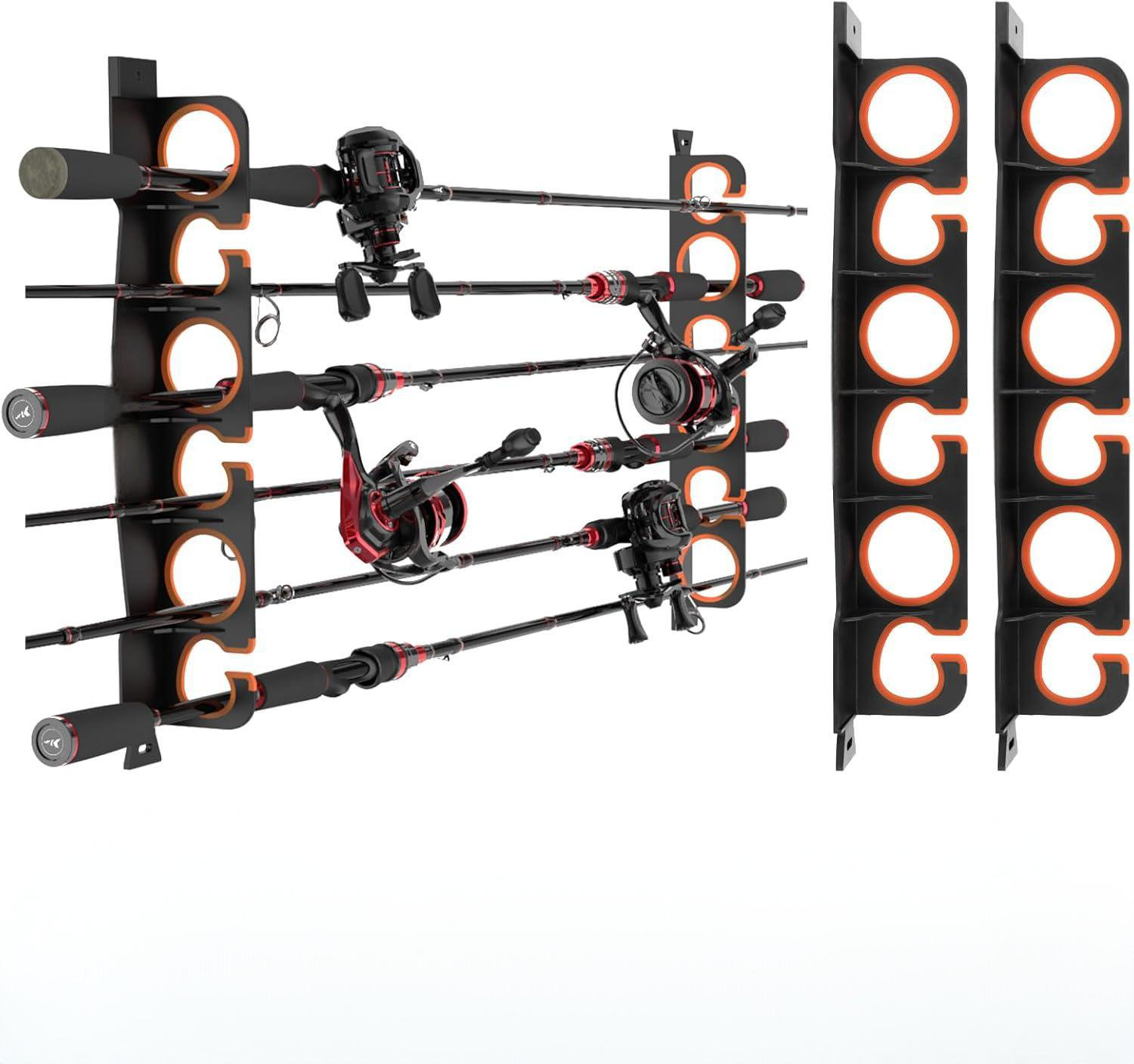 WFX Utility™ Wall Or Ceiling Mounted Fishing Rod Rack Storage Organizer ...