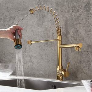 LIYONG Pull Out Kitchen Faucet | Wayfair