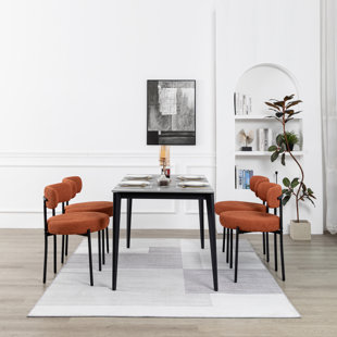 Mid-Century Modern Orange Kitchen & Dining Chairs You'll Love | Wayfair