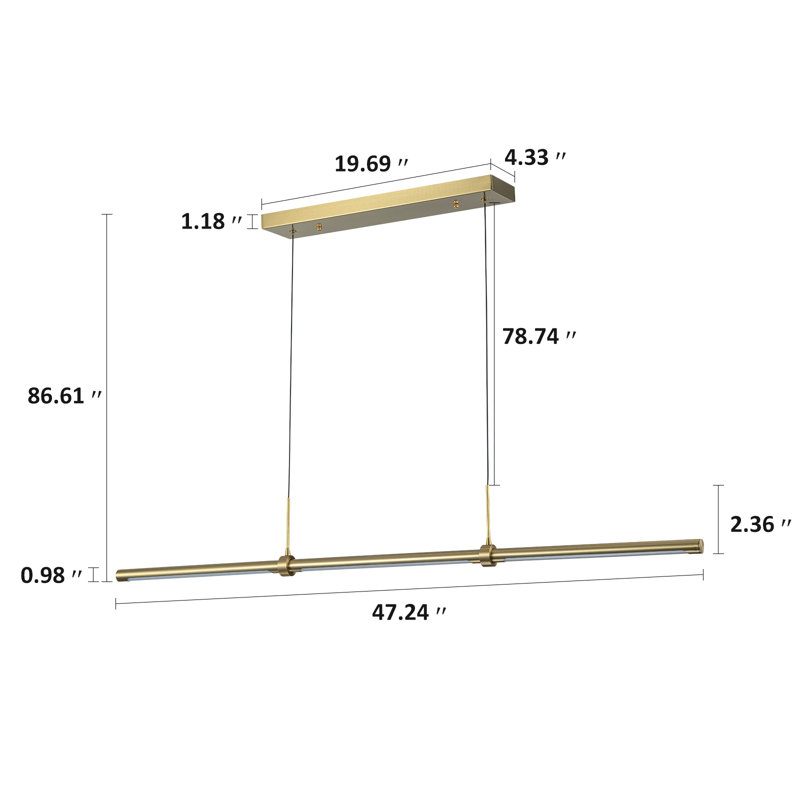 Ebern Designs Ailah 3 - Light Matte Black LED Kitchen Island Pendant ...