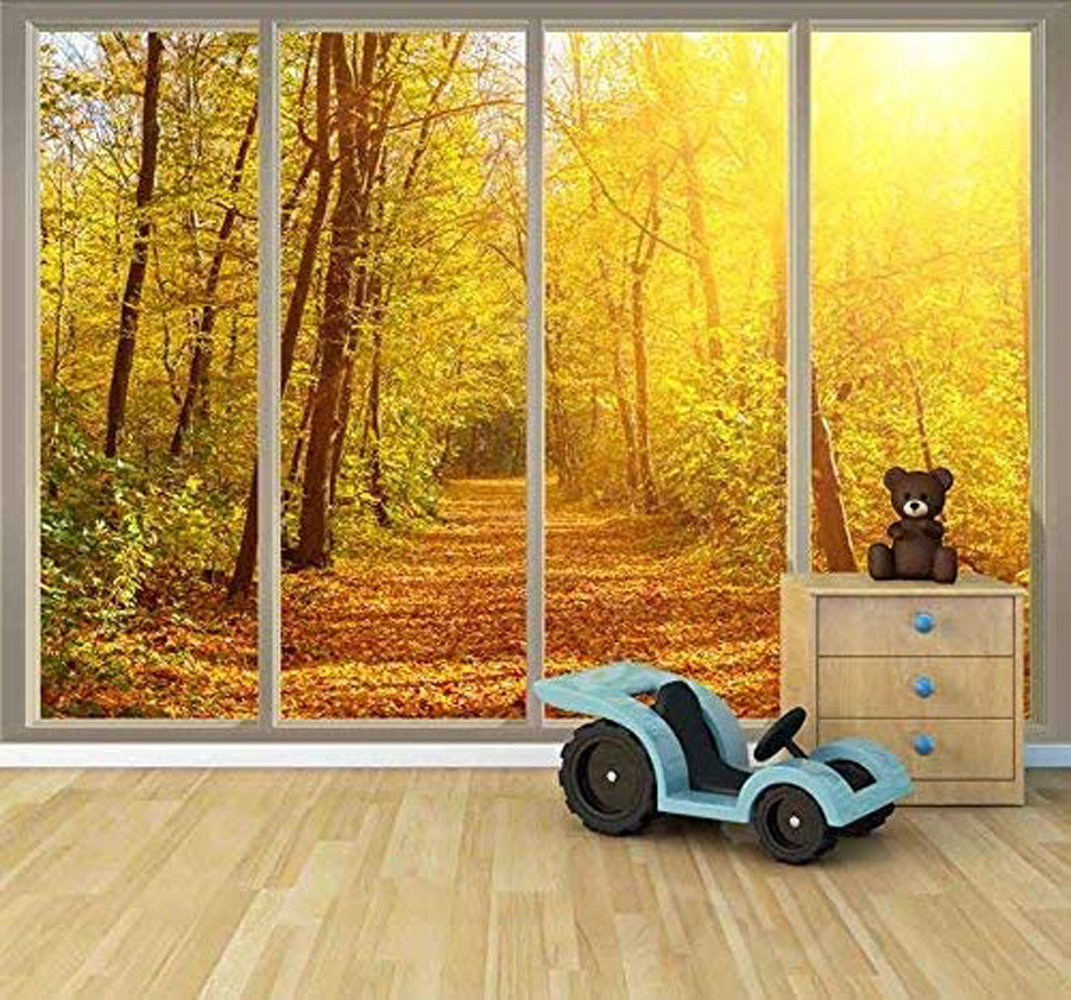 IDEA4WALL View Through Sliding Doors Peel & Stick Clear Wall Mural ...