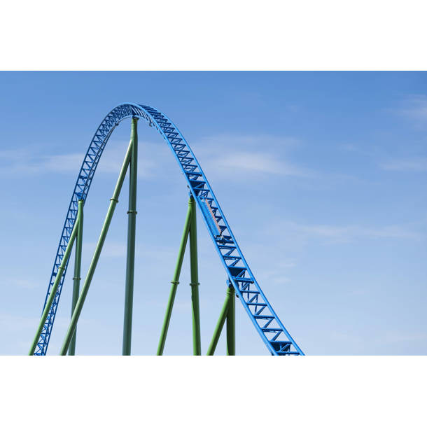 Ebern Designs " Roller Coaster " by Mrtekmekci Print on Canvas | Wayfair