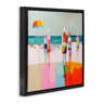 Dovecove Bold Modern Beachgoers Framed Floater Canvas Wall Art by ...