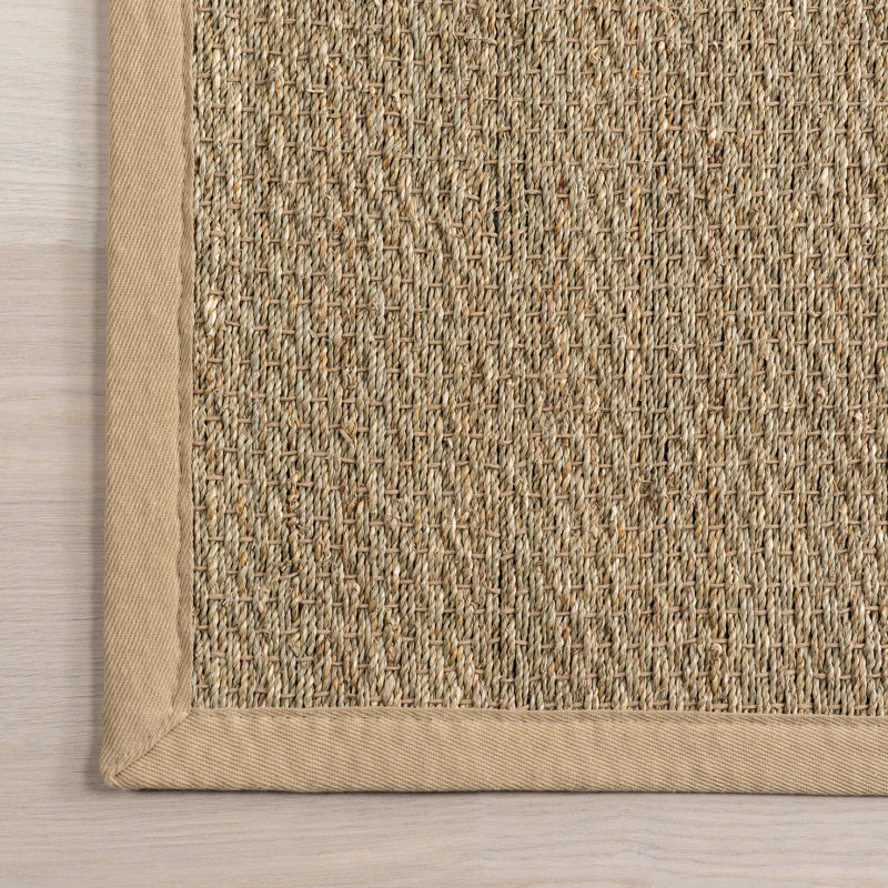 Highland Dunes Palacio Farmhouse Seagrass Area Rug in Beige & Reviews ...