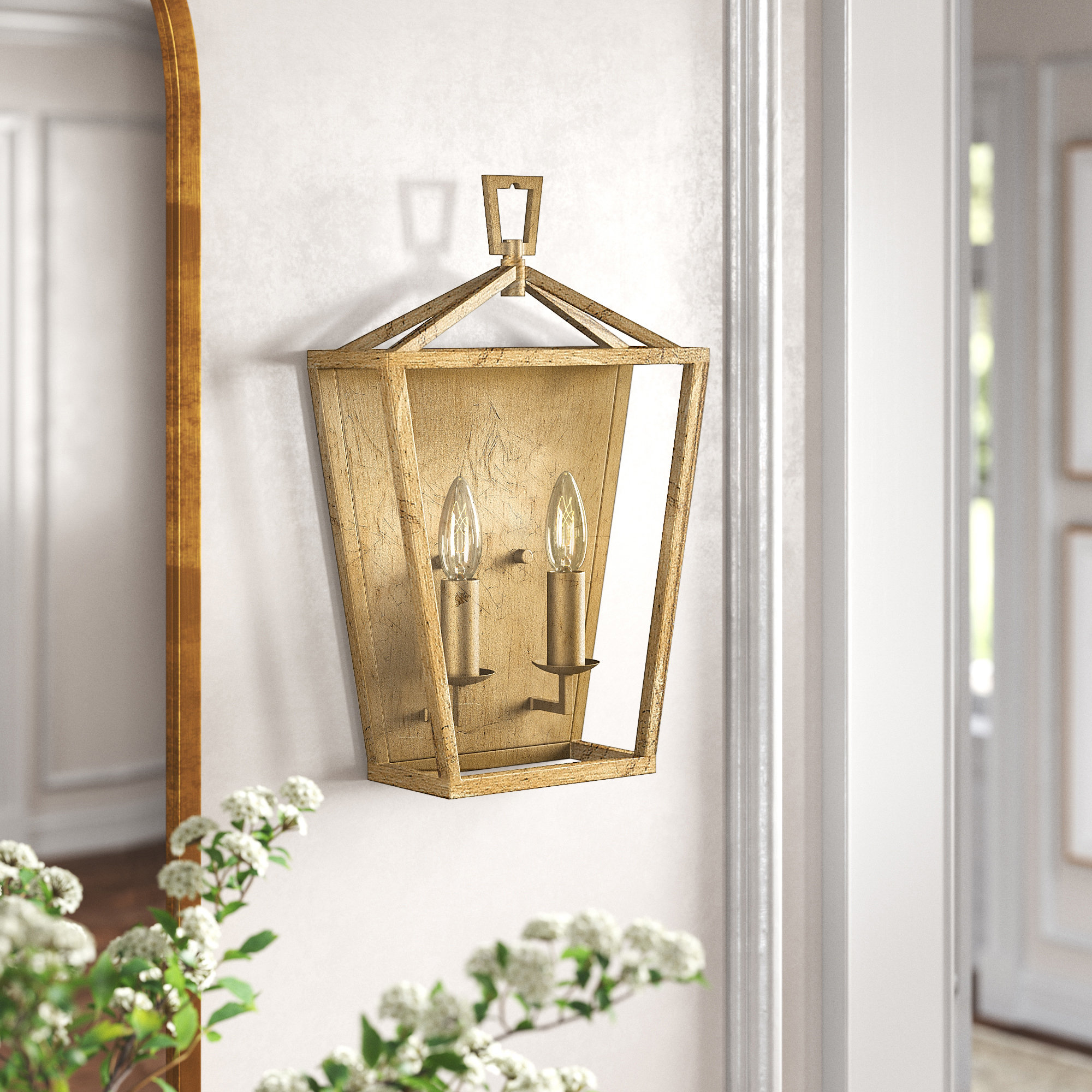 Kelly Clarkson Home Metro 2 - Light Dimmable Candle Wall Light ...