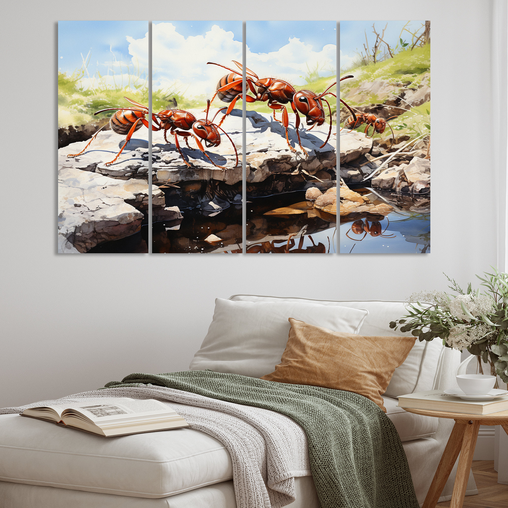 Ebern Designs Ant Tiny Explorers I On Canvas 4 Pieces Print | Wayfair