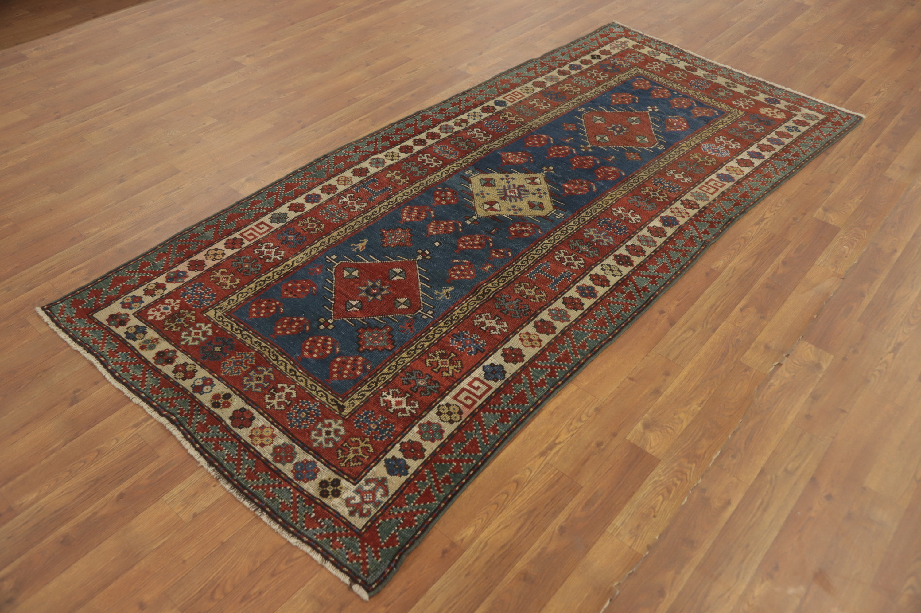 Bloomsbury Market Pre-1900 Antique Traditional Vegetable Dye Rug 4x8 ...