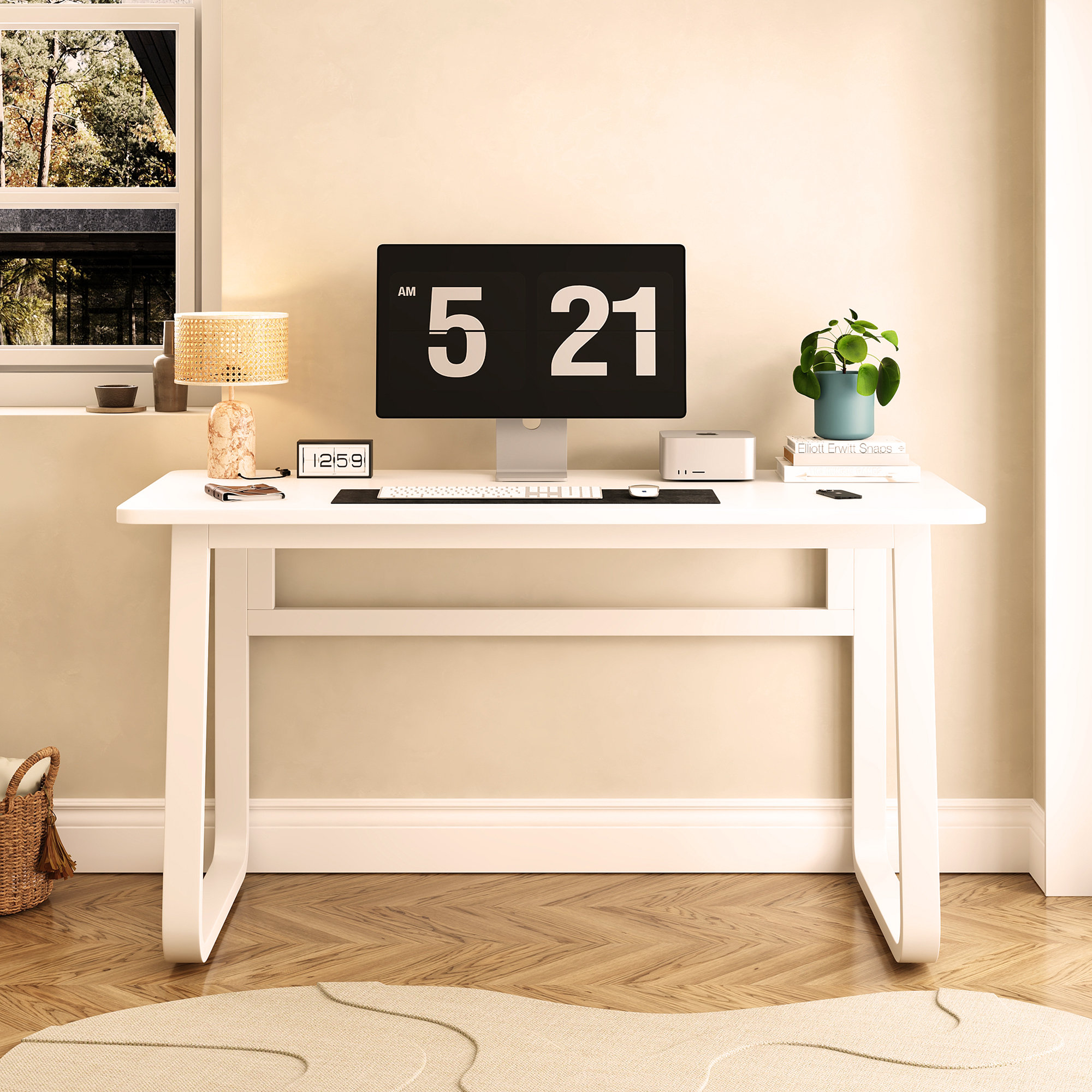 Latitude Run® L31.5inch Computer Desk Modern Simple Style Desk for Home ...