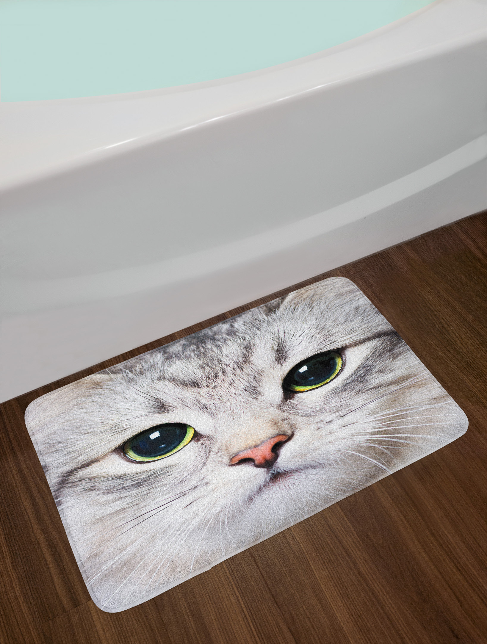 Ambesonne Cute Cat Print Kitten Kitty Close up Portrait Digital ...