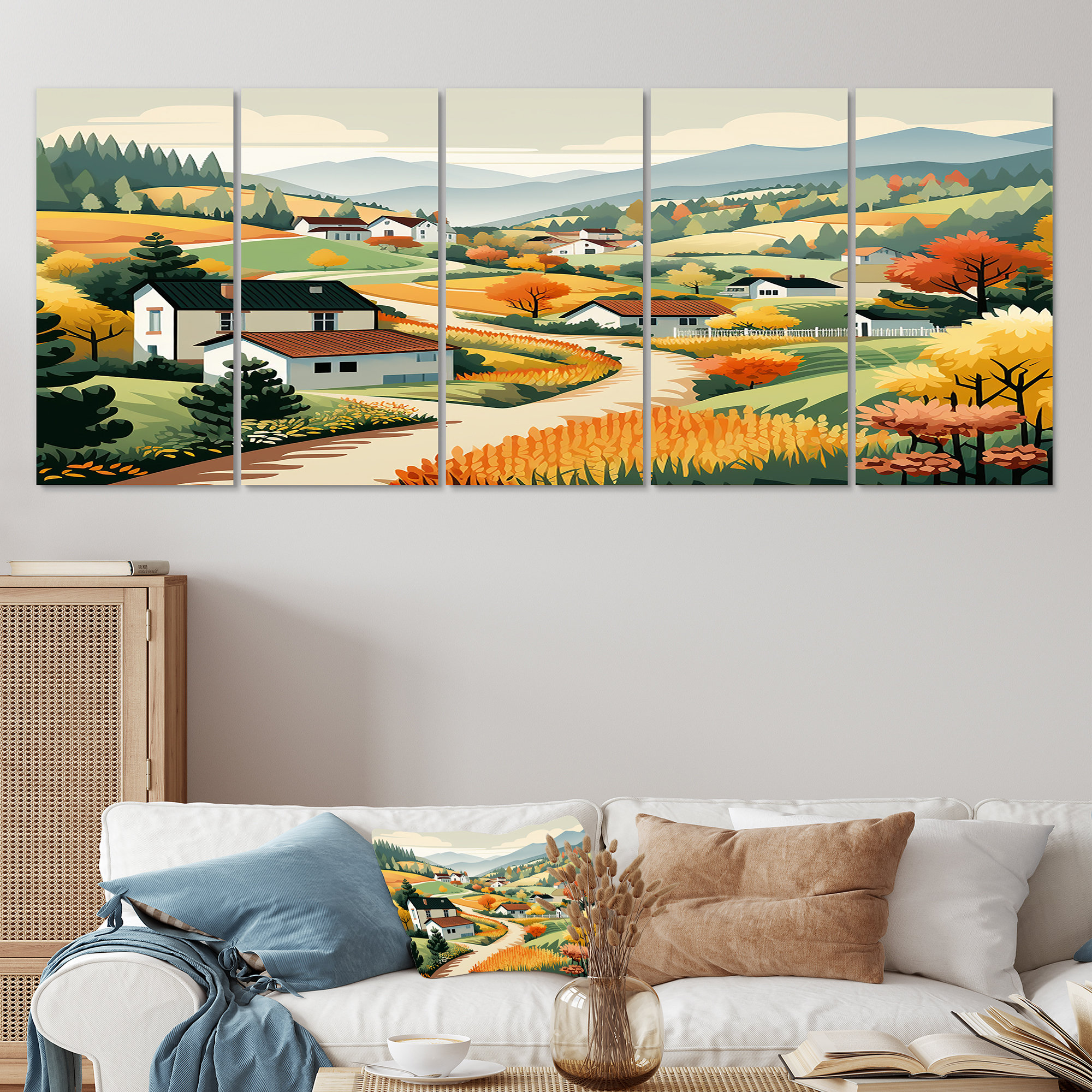 Millwood Pines Autumn In Pittoresque Mountain Town - Mountains Wall Art ...