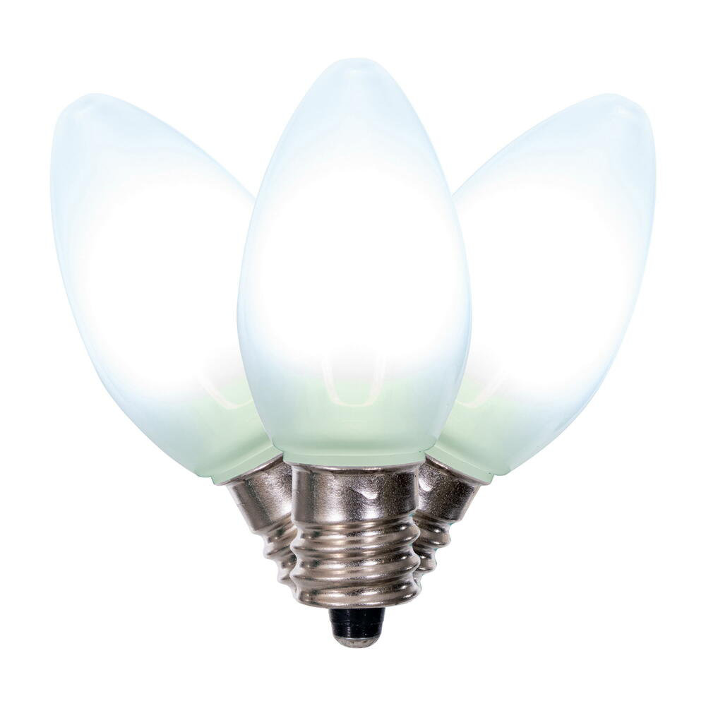 The Holiday Aisle® Frosted White LED C7 Transparent U-Shaped Filament ...