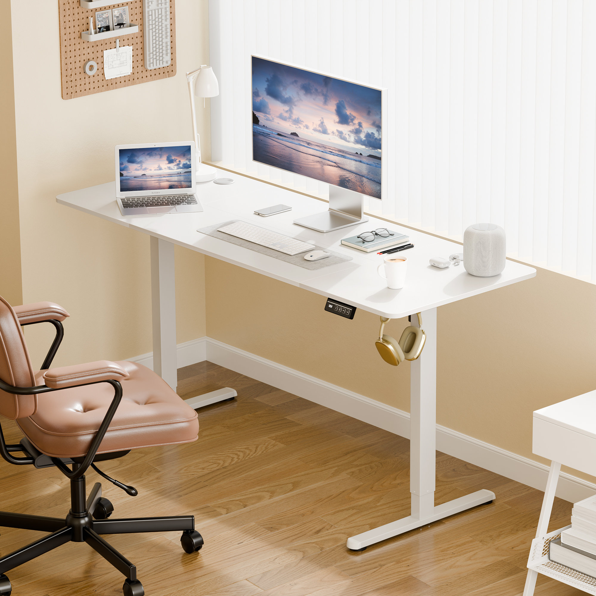 Inbox Zero Electric Adjustable Height Standing Desk & Reviews | Wayfair