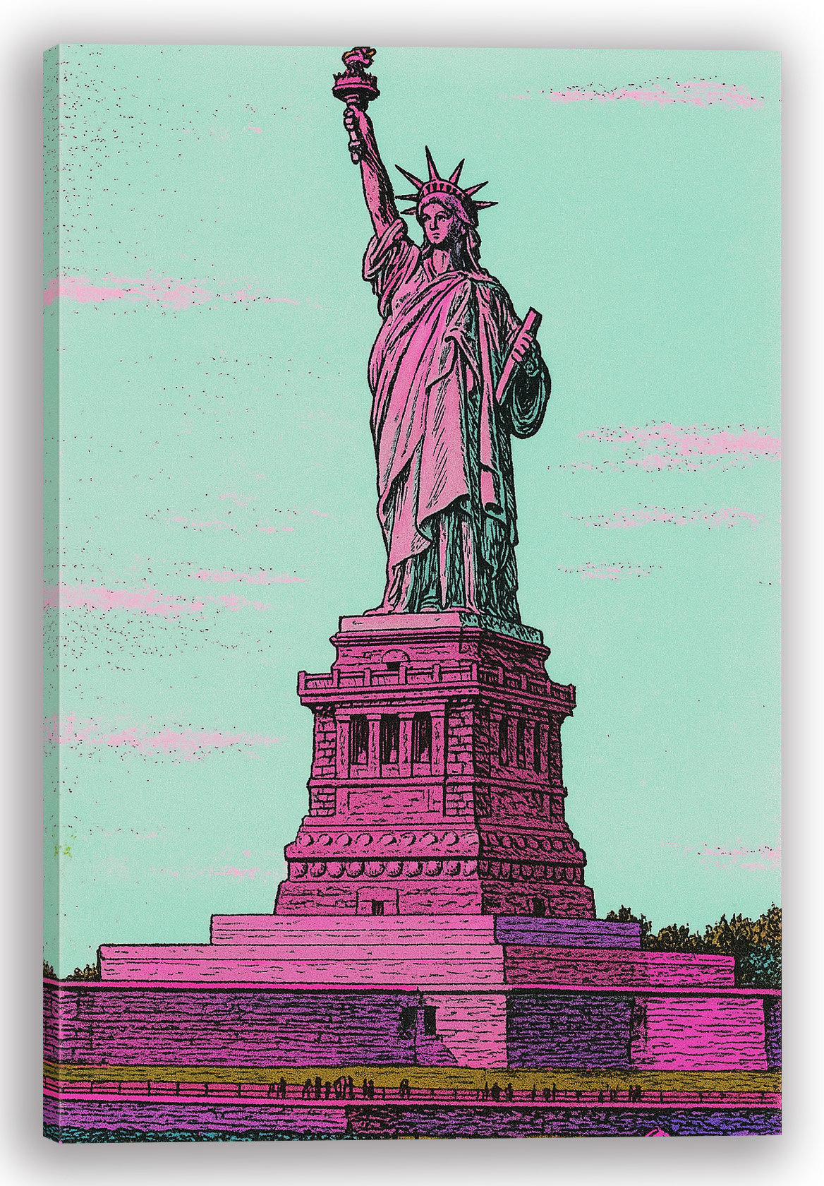 Alcott Hill® Liberty Pop – Retro Statue of Liberty Canvas Wall Art in ...