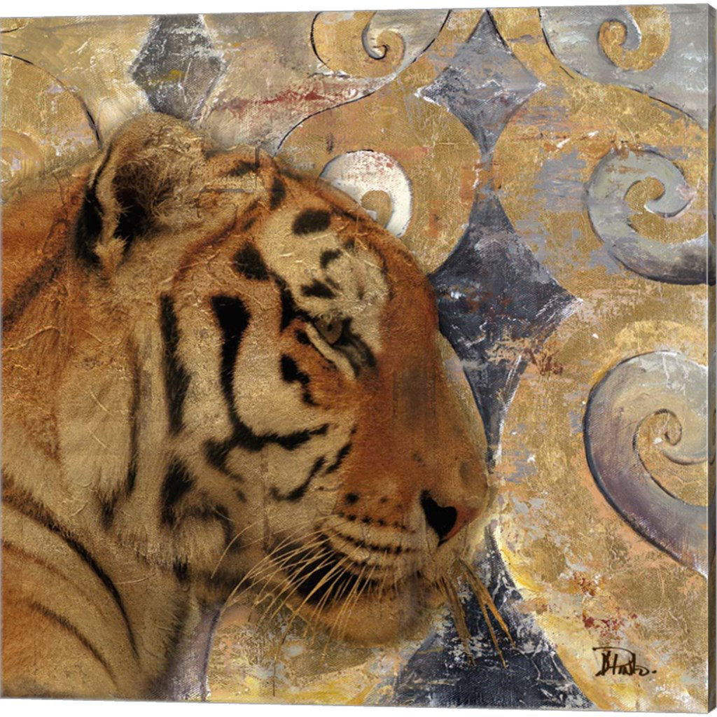 Bungalow Rose Golden Safari Zebra & Tiger By Patricia Pinto, Canvas Art ...