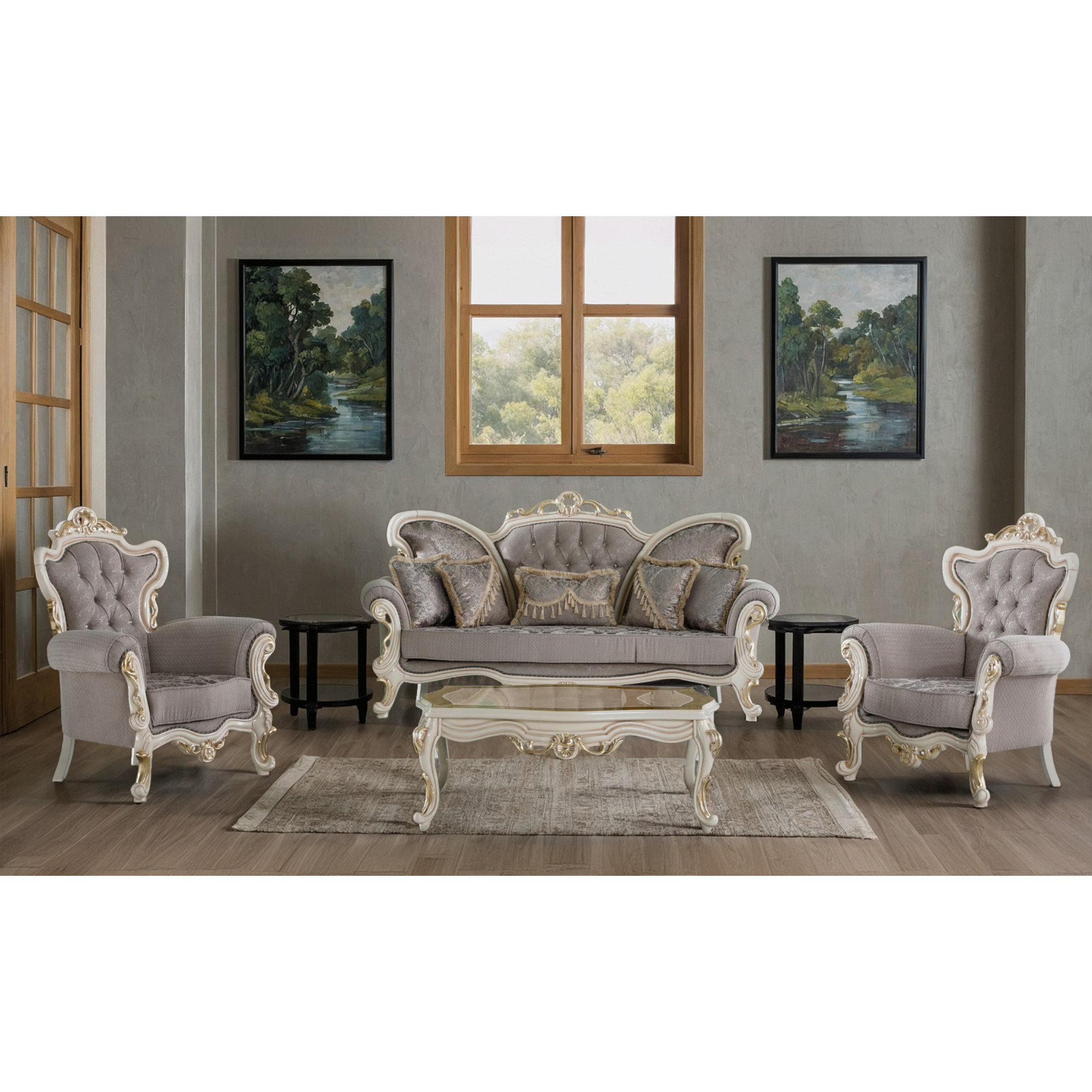 Rosdorf Park Kyten 4 - Piece Velvet Living Room Set - Wayfair Canada