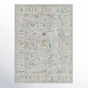 Birch Lane™ Haiya Pale Slate Machine Washable Area Rug & Reviews | Wayfair
