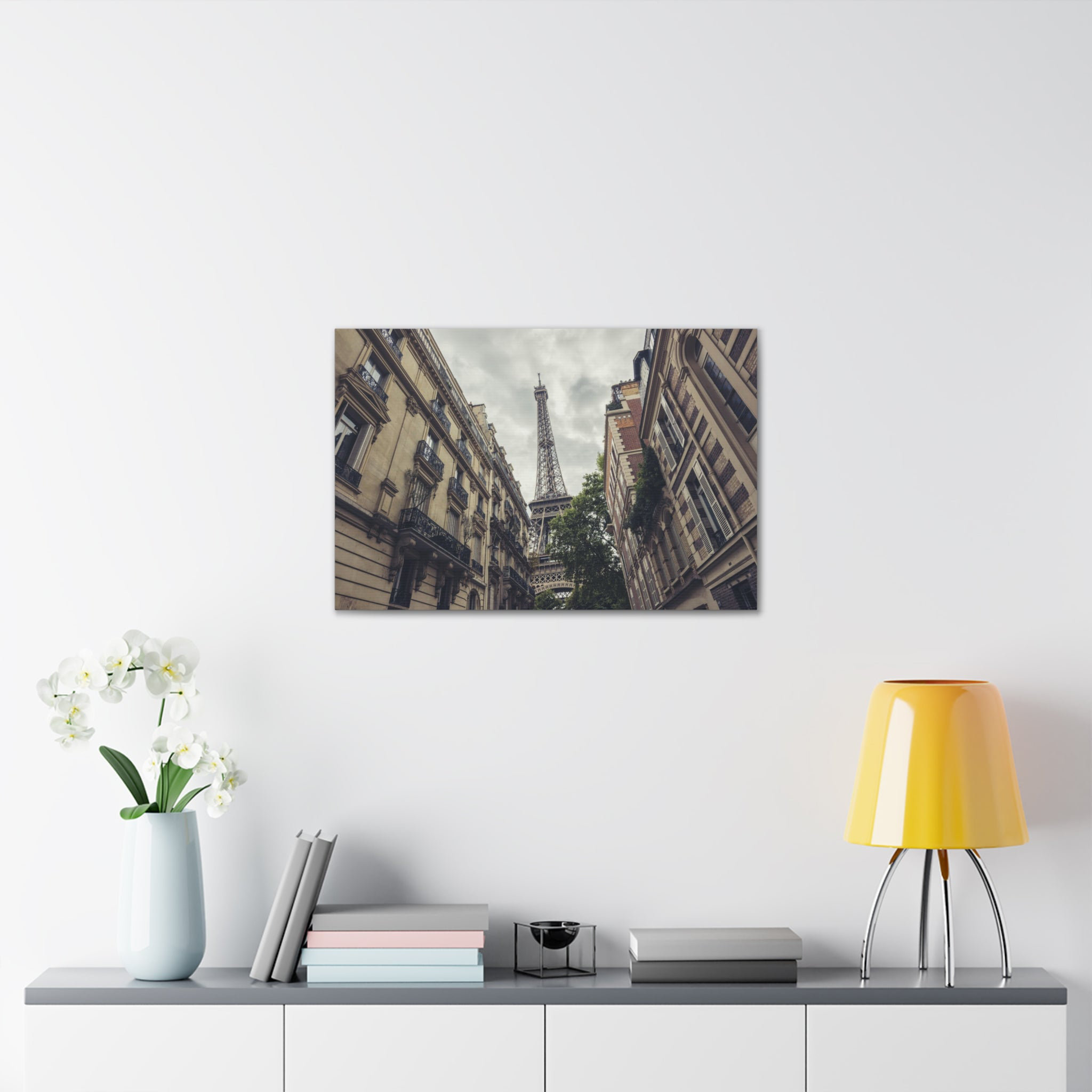 Latitude Run® Paris, Tour Eiffel, Street View, France, toile d'art à couper le souffle, ville ...