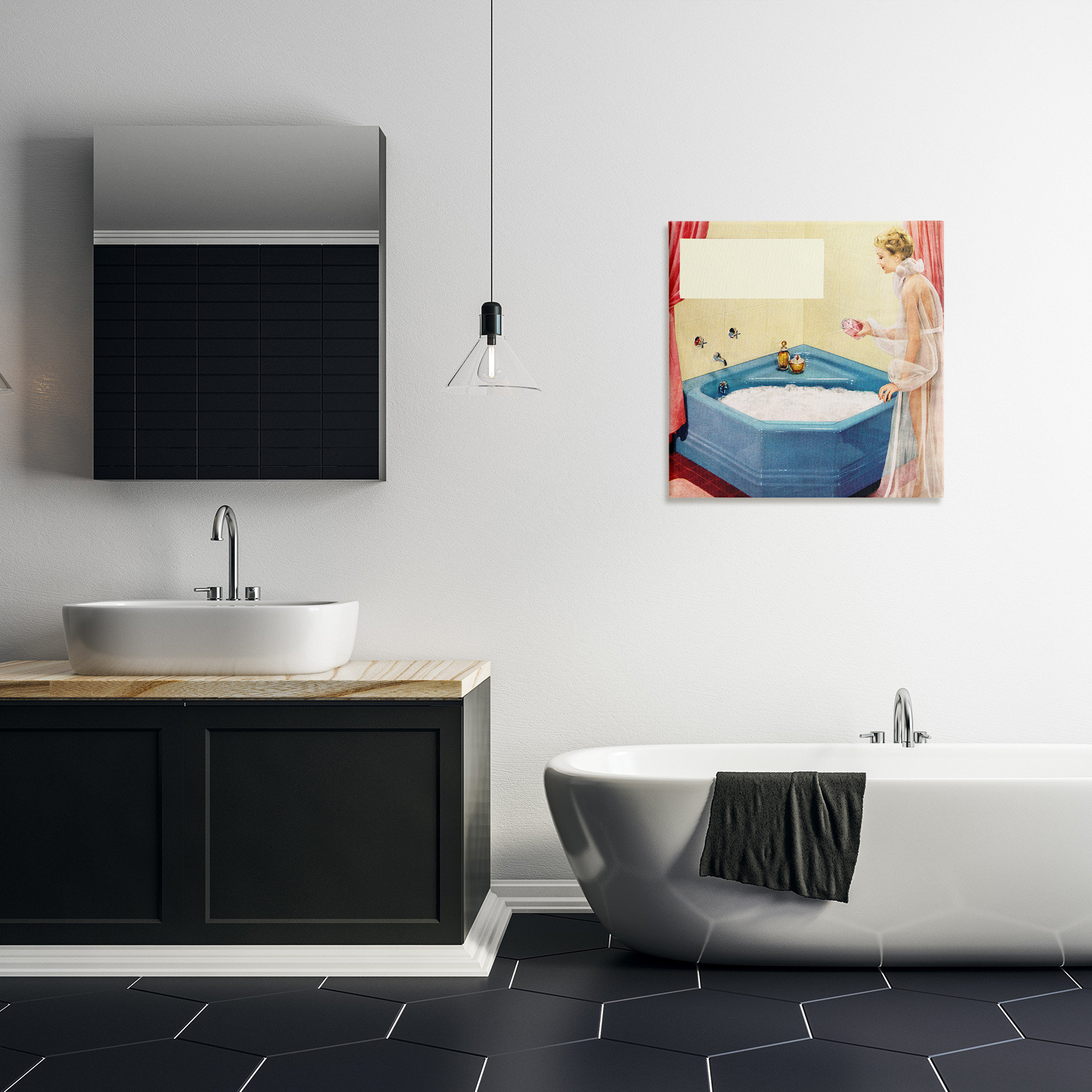 Winston Porter " Vintage Bubble Bath Girl " by Kathy Alper on Canvas ...