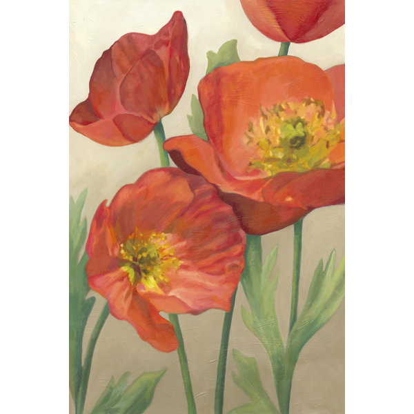 Rosalind Wheeler Poppy Love I by Megan Meagher - Wrapped Canvas Art ...