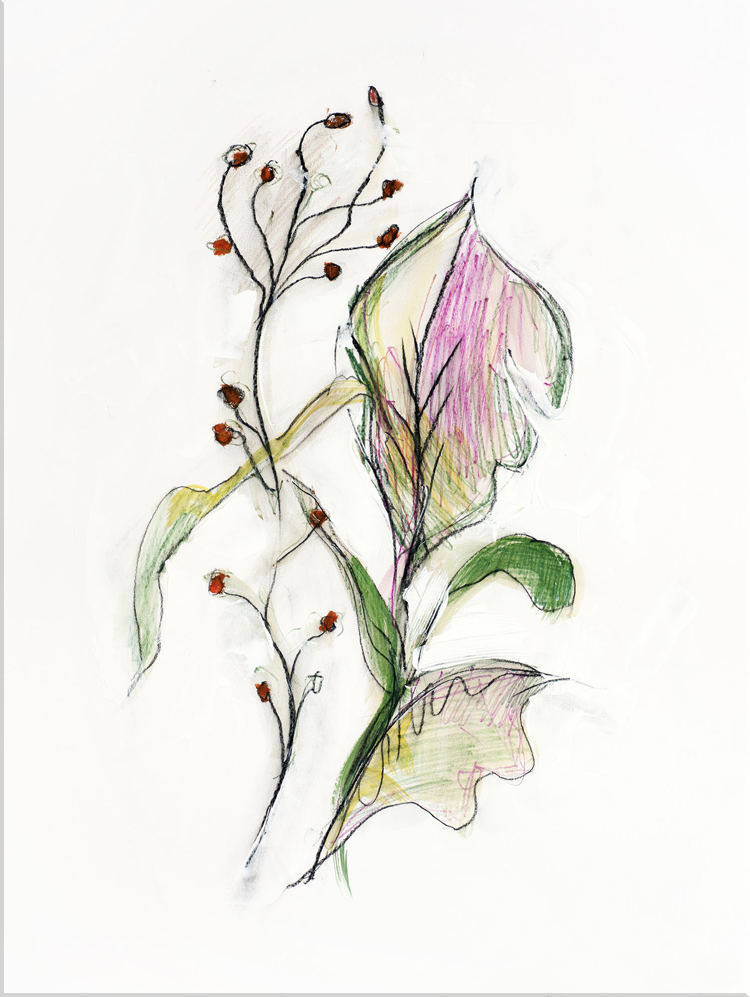 RFA Decor Leaf and Flower 4 by Robert Robinson - Wrapped Canvas ...