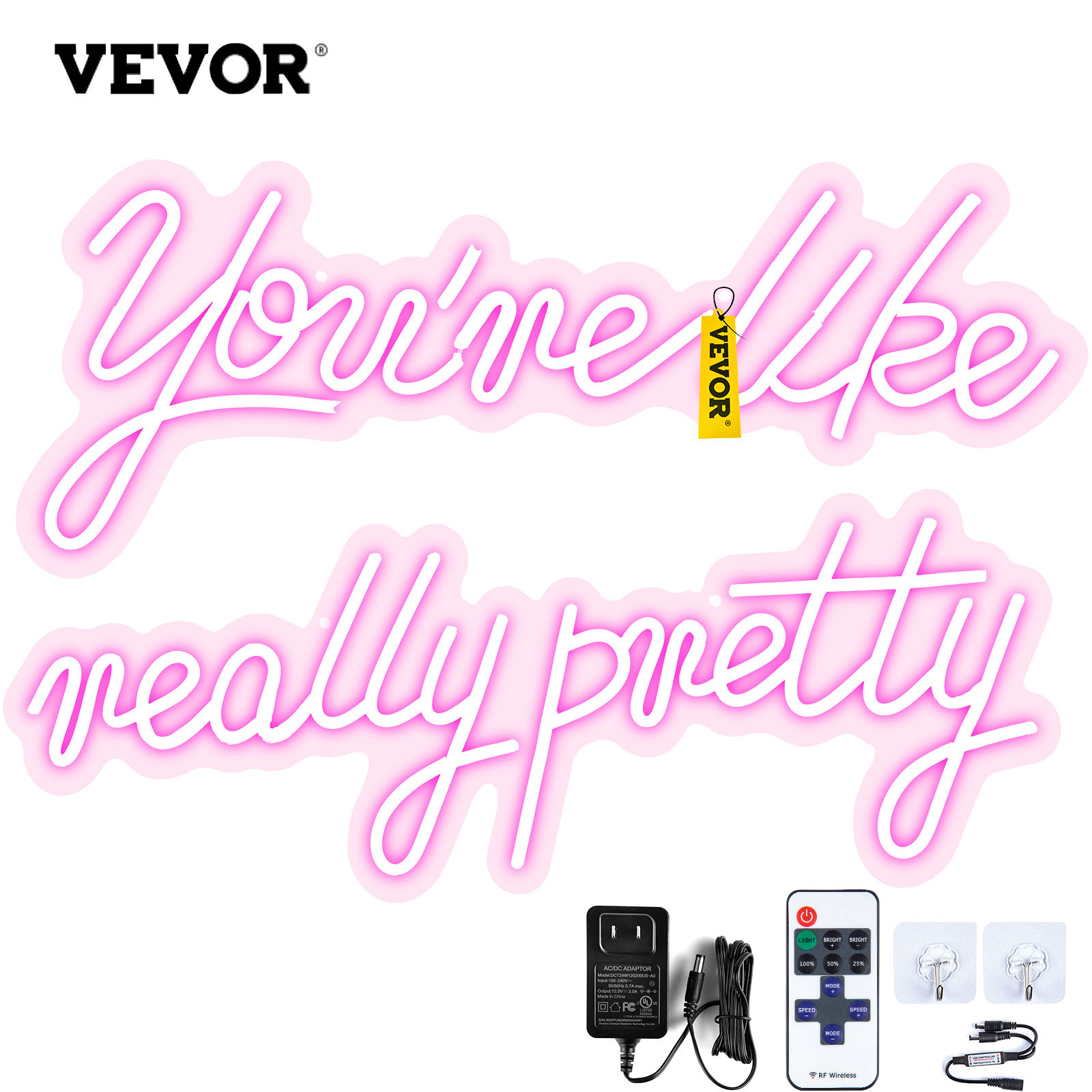 VEVOR You're Like Really Pretty Neon Sign, 27.5" x 12", Pink - Wayfair ...