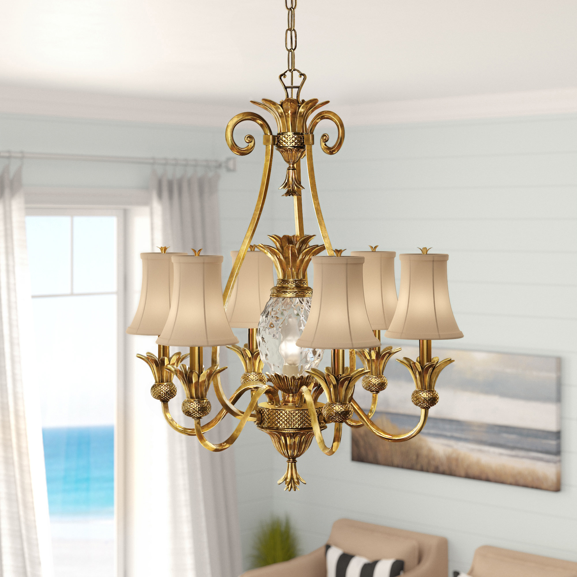 Hinkley Plantation 7-Light Pineapple Chandelier & Reviews | Wayfair