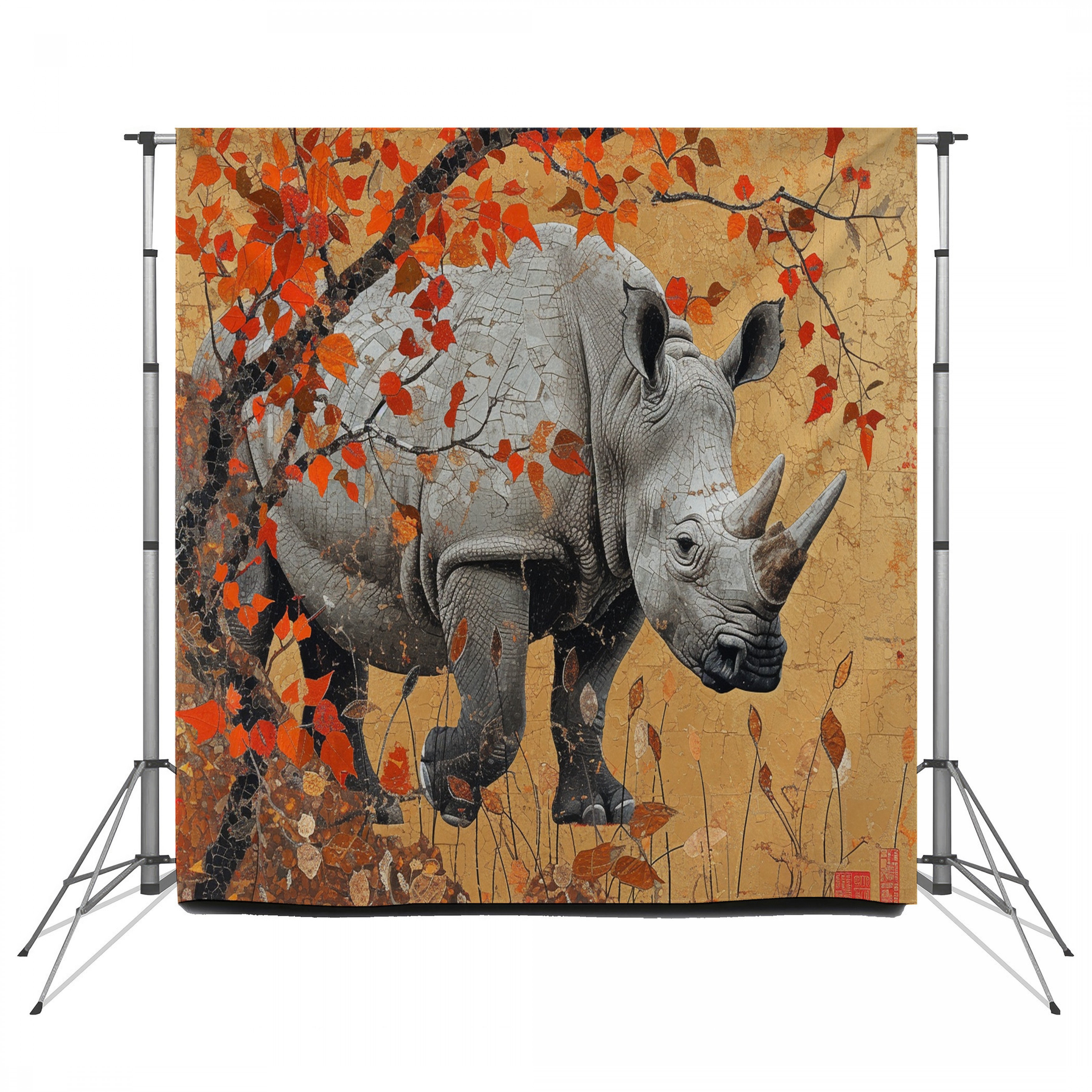 VisionDecor Rhino Backdrop Wildlife Large Eclectic Photo Backdrop ...