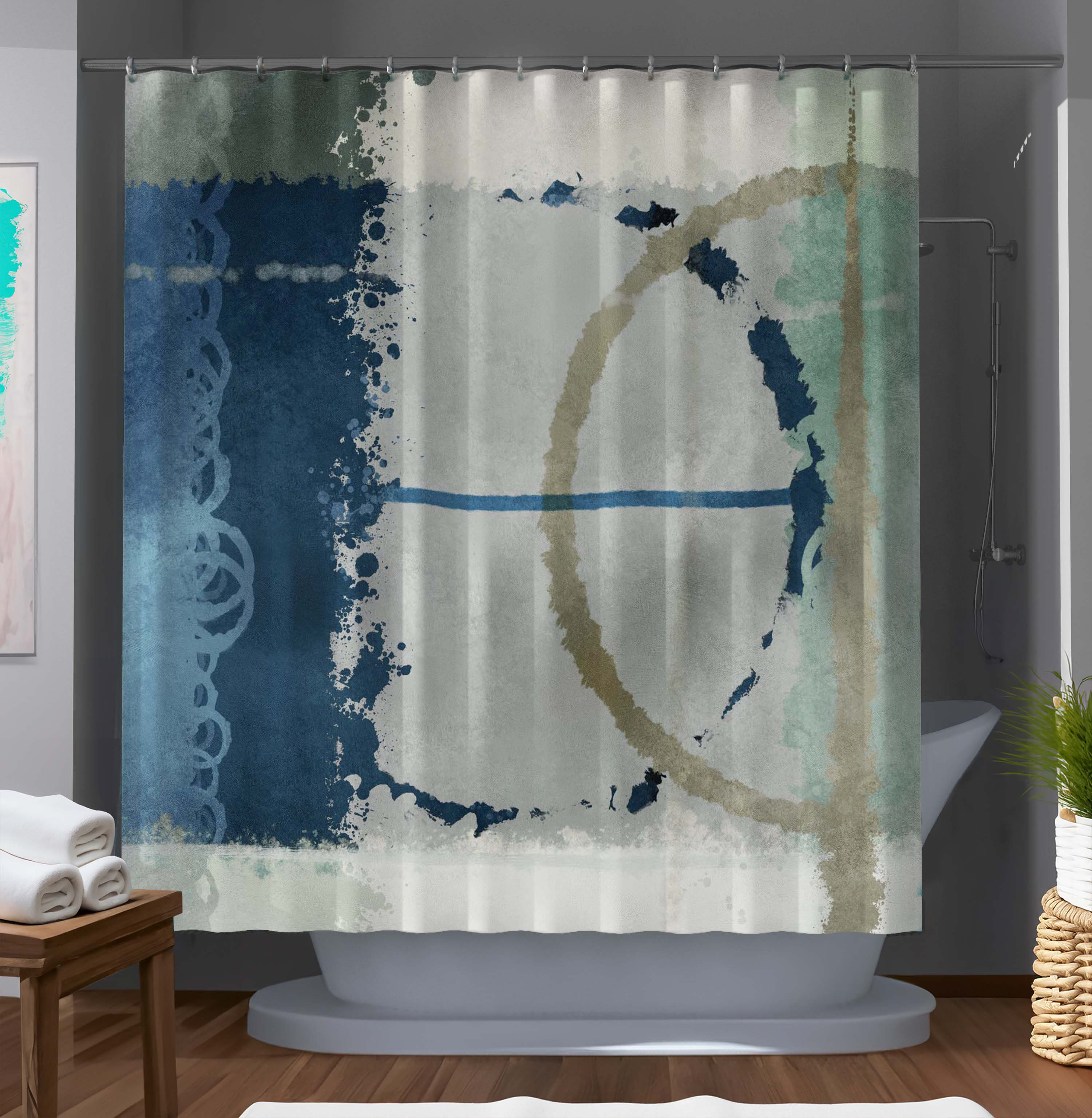East Urban Home Colourful Prize Designer Shower Curtain - Wayfair Canada