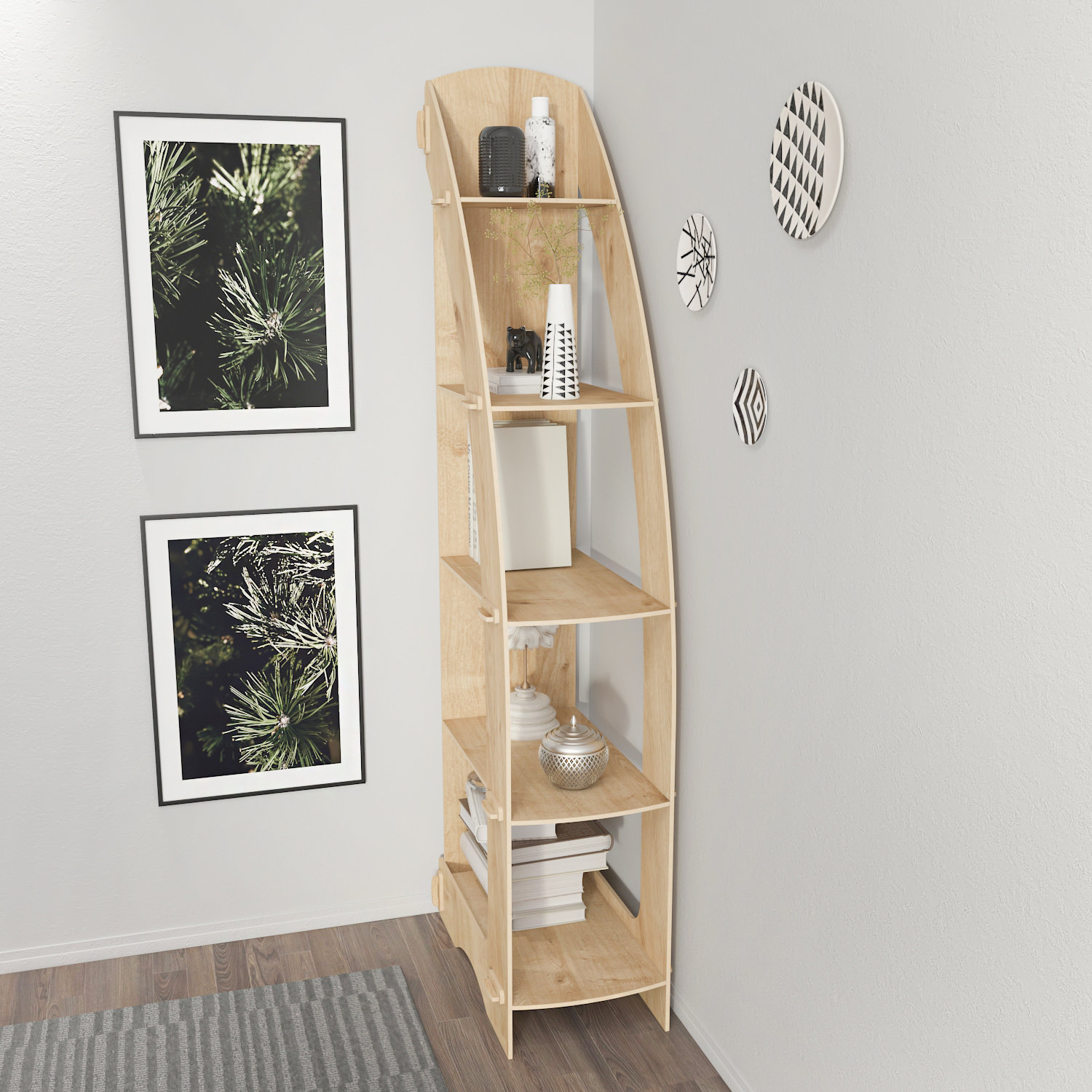 Ivy Bronx ORSA BOOKCASE SAPPHIRE | Wayfair