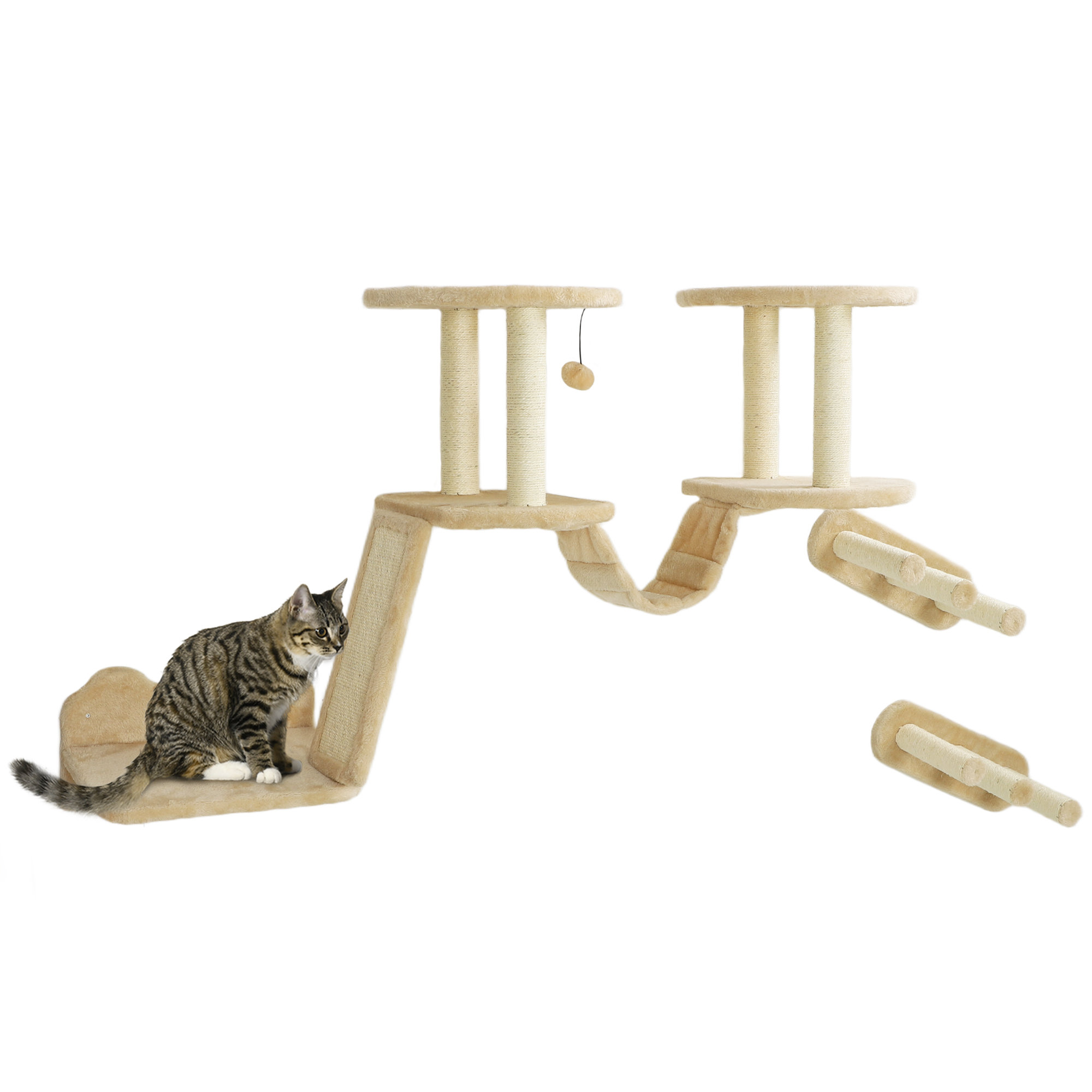 Tucker Murphy Pet™ Cat Wall Shelves, 3 PCs Wall Mounted Cat Shelves ...